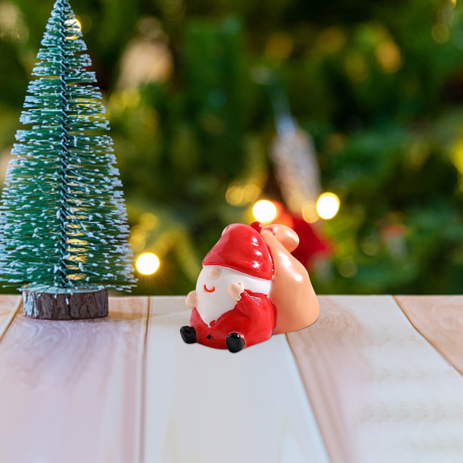 Ikohbadg Christmas Miniature Figurines Mini Resin Santa Decoration DIY ...