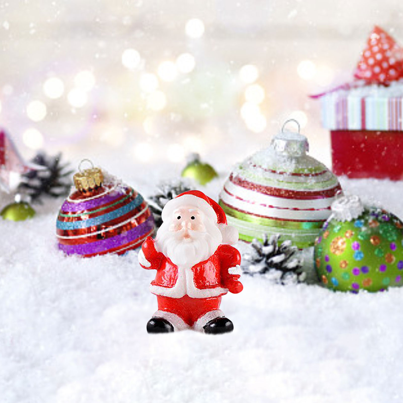 Ikohbadg Christmas Miniature Figurines, Mini Christmas Santa Claus ...
