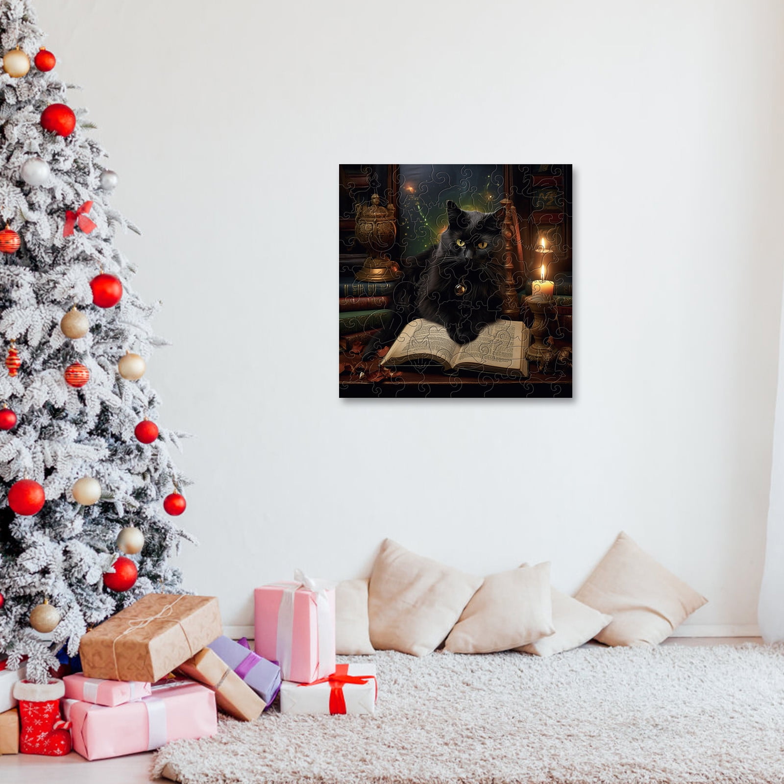 Ikohbadg Christmas Wooden Puzzle with Moving Creatures, 3D Irregular ...