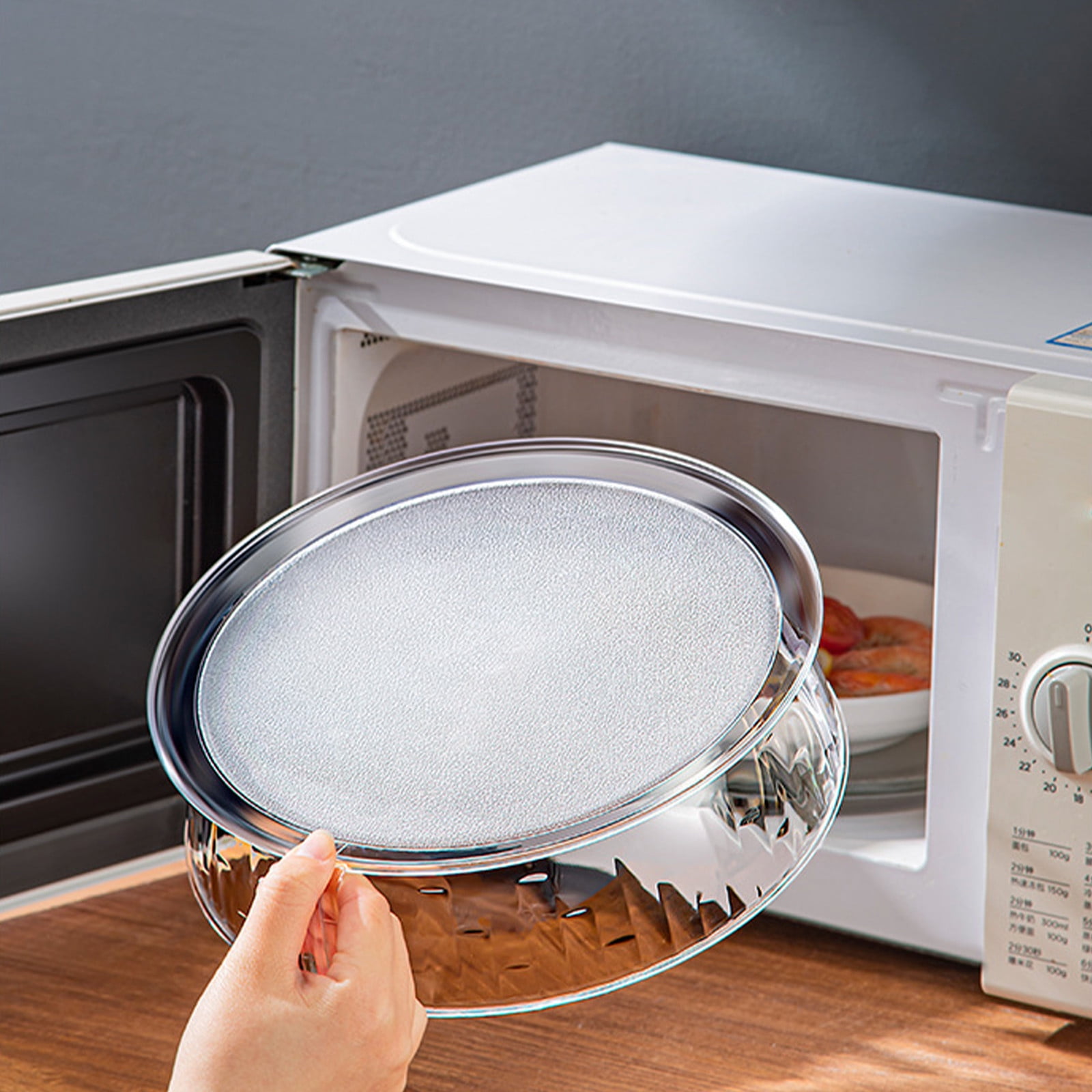 Ikohbadg Clear Microwave Splatter Cover with Adjustable Steam Vents ...