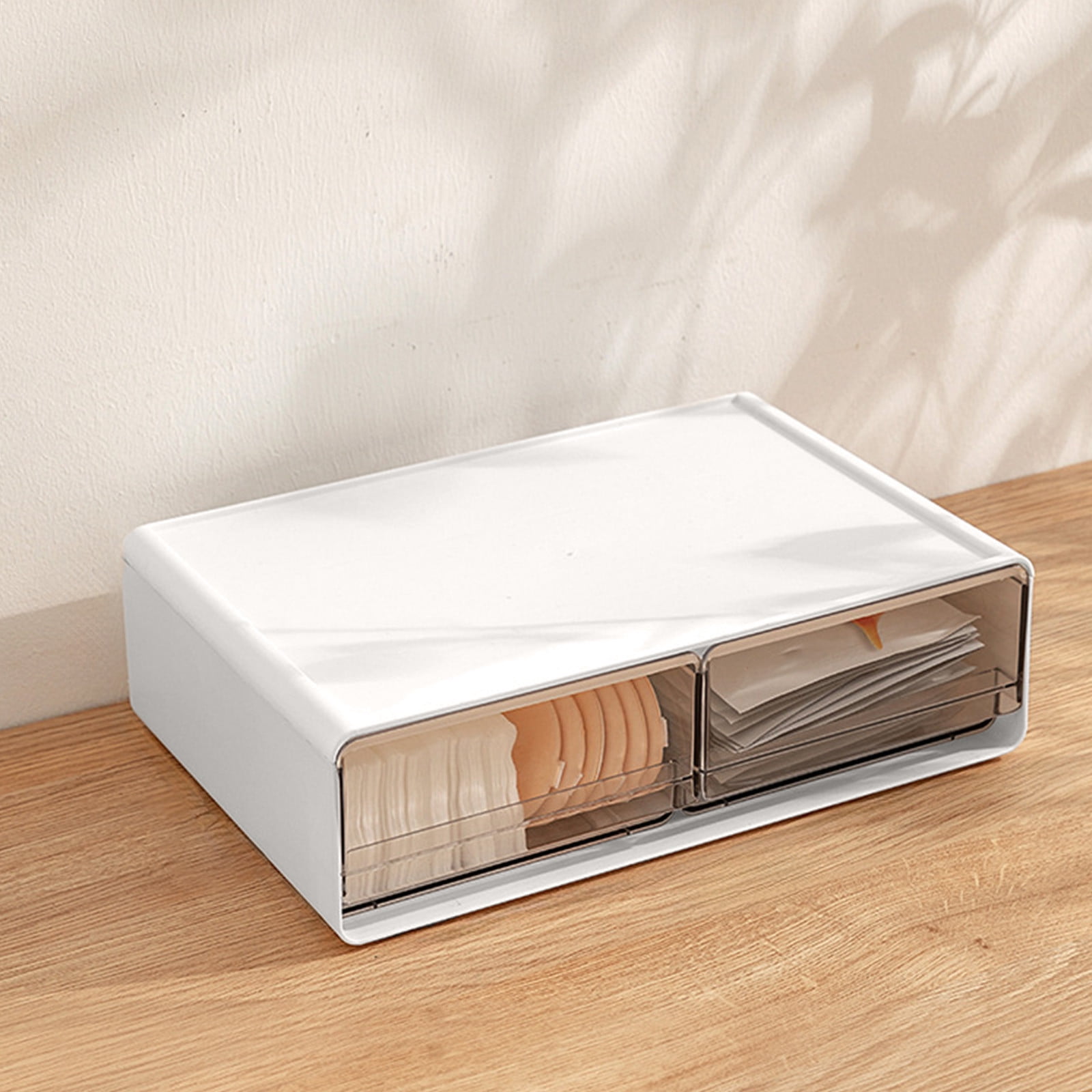 Ikohbadg Desktop Cosmetics Organizer for Office and Home Clear Plastic ...