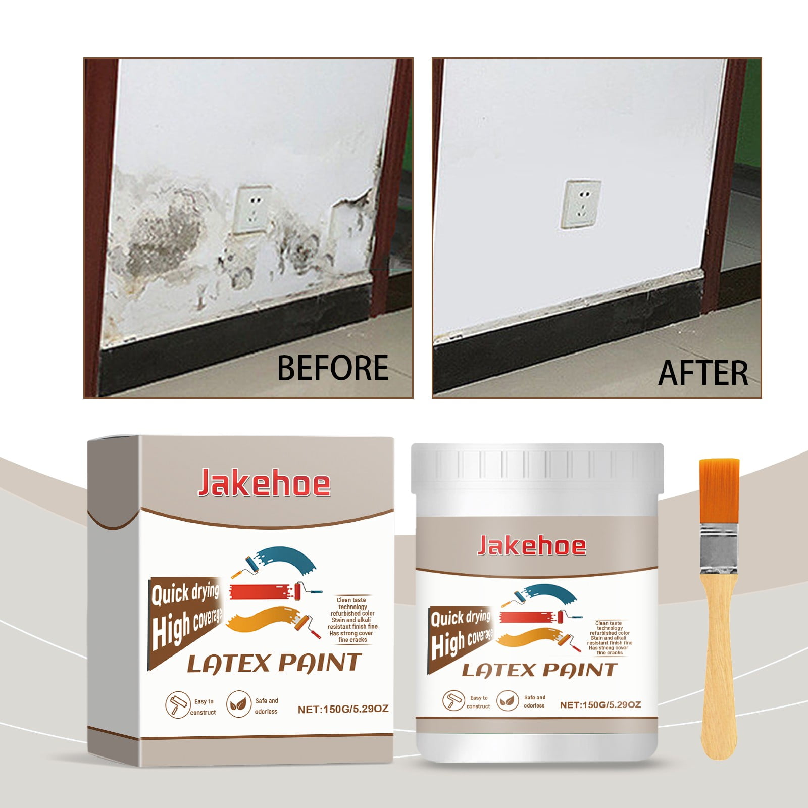 Ikohbadg Epoxy Wall Paint for Water Resistance and Durability, Quick ...