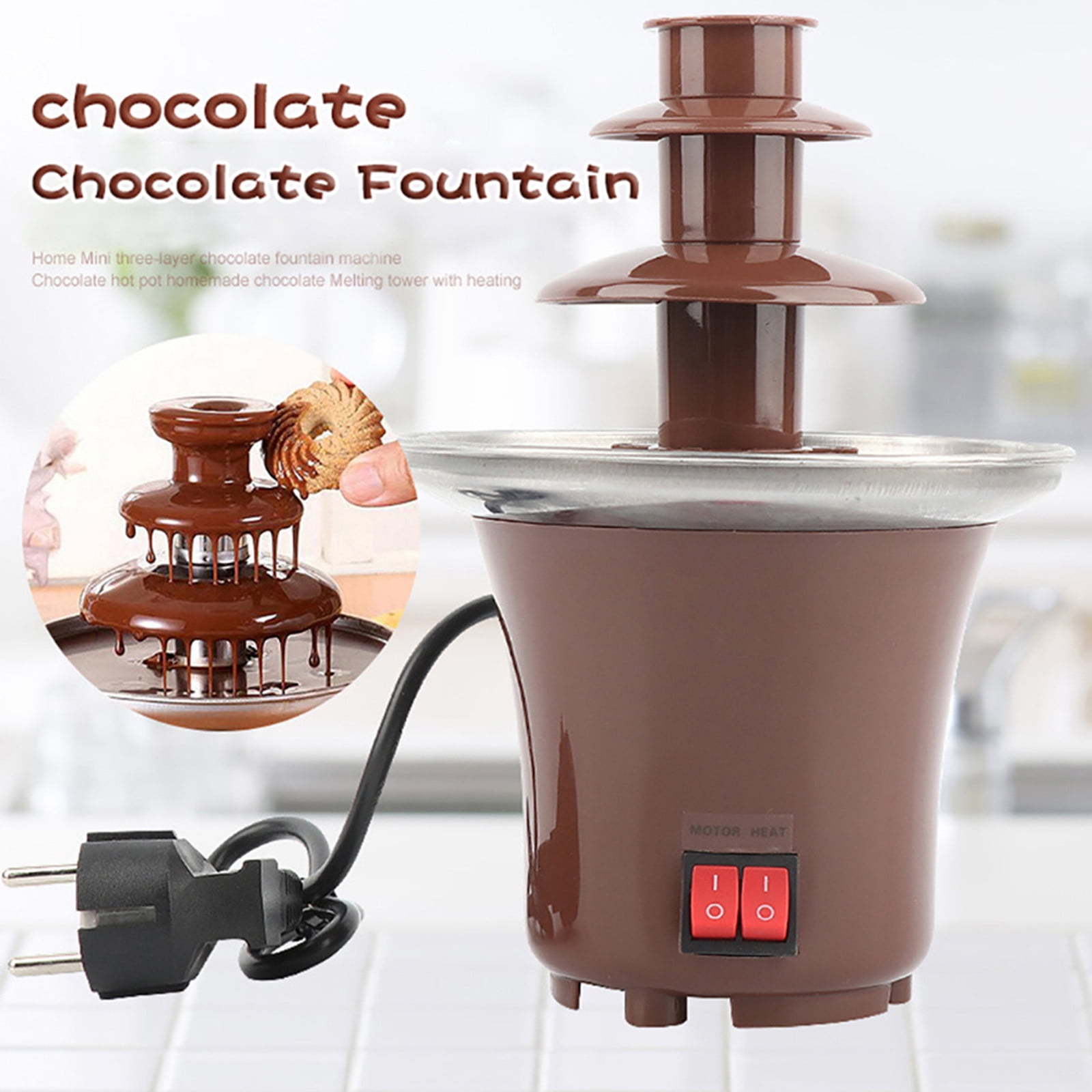 Ikohbadg Family-Use Chocolate Melting Machine with Three-Layer Design ...