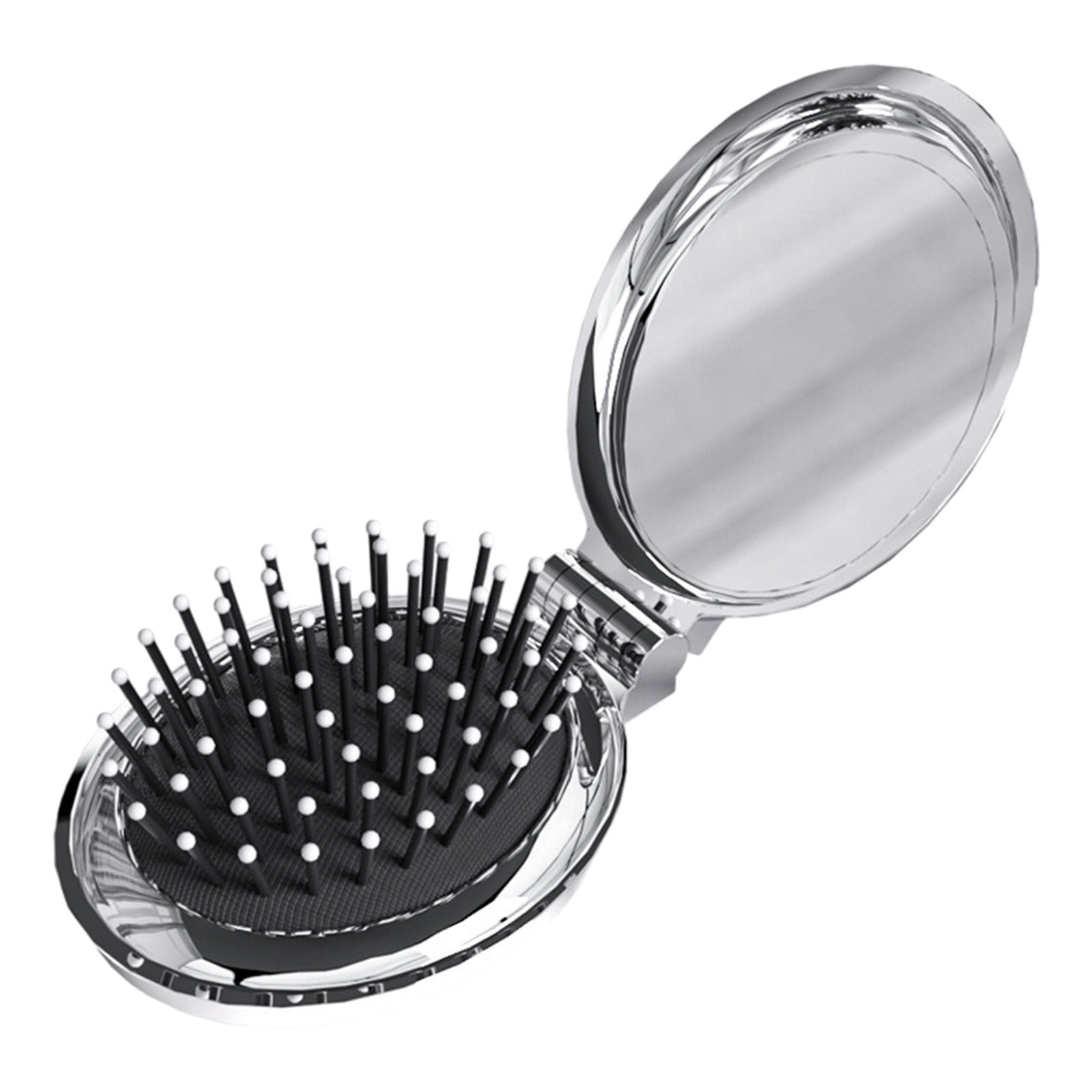 Ikohbadg Folding Hair Brush, Compact Travel Mirror, Mini Massage Comb ...