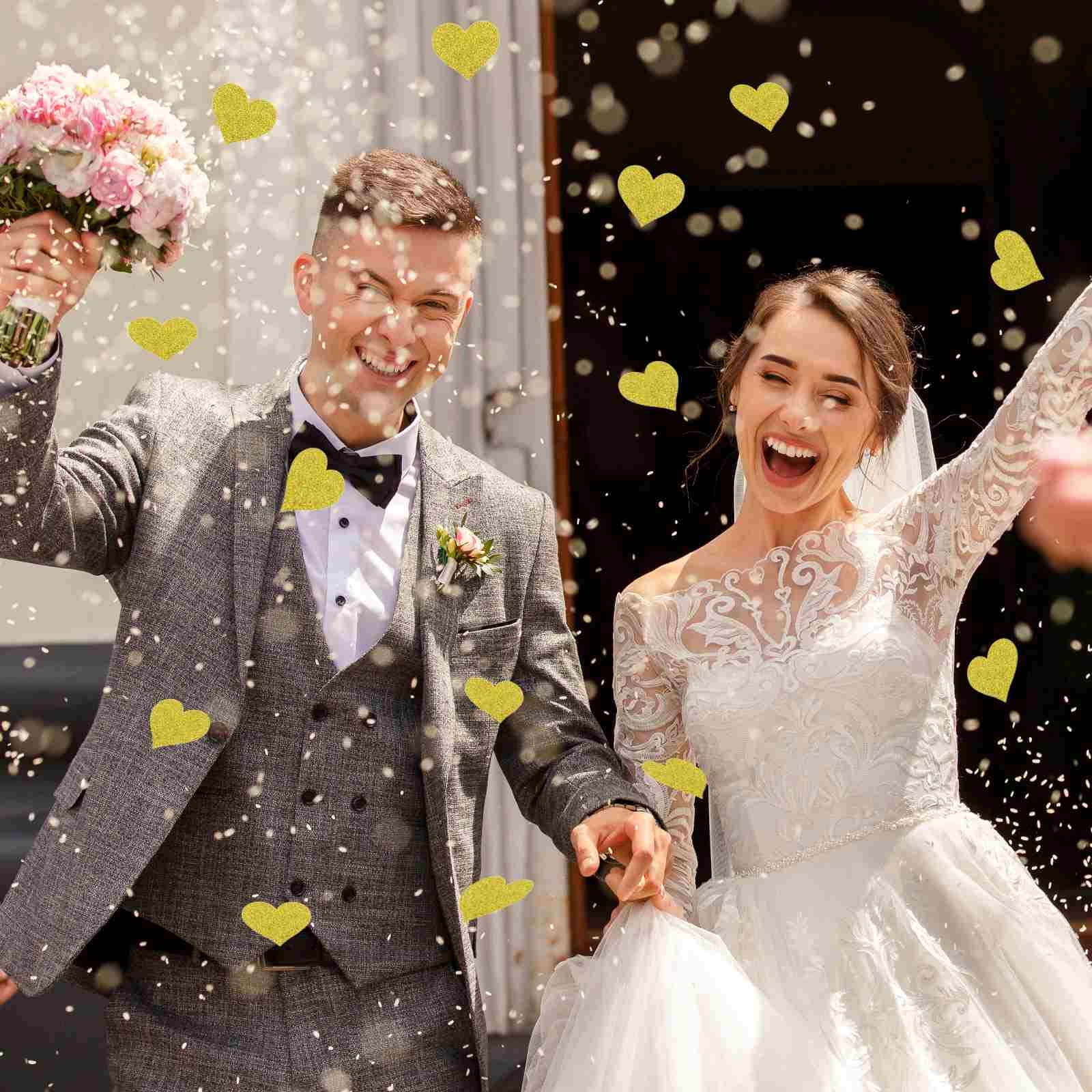 Ikohbadg Heart Confetti Hand Scattered Confetti Pulling Paper Strings ...