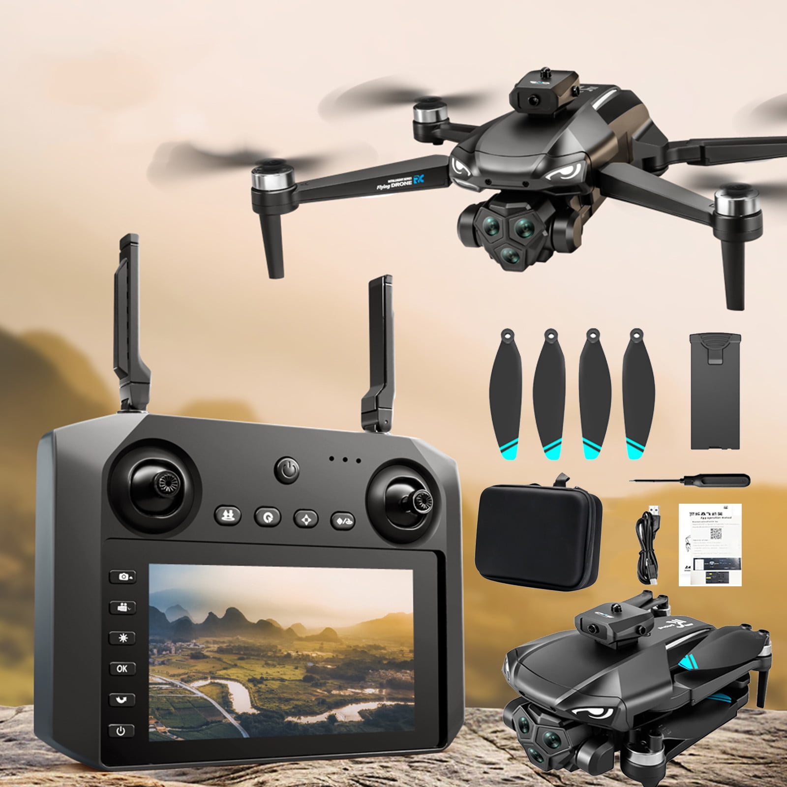 Ikohbadg High-Performance Drone with ESC, 2K HD Camera, Brushless Motor ...