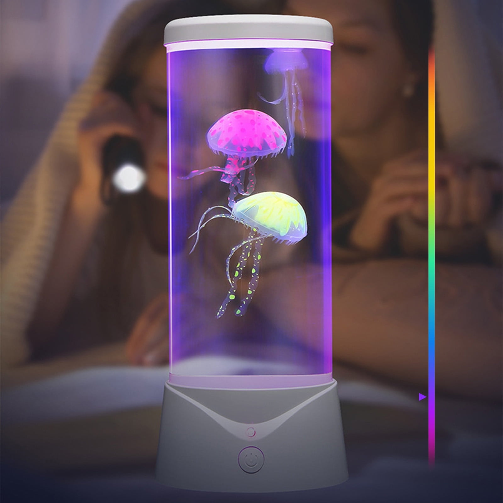 Ikohbadg LED Dream Jellyfish - Round Real Jellyfish Aquarium with 7 ...
