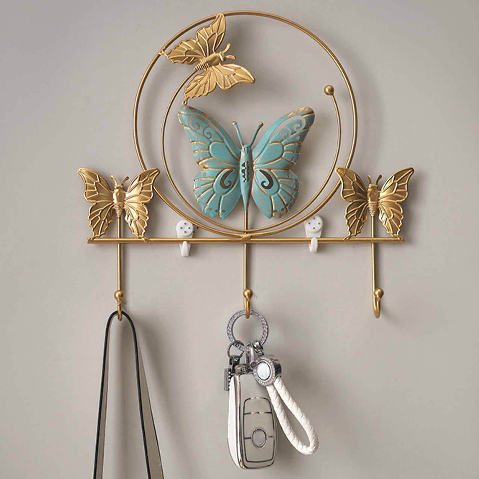 Ikohbadg Metal Wall Hook Butterflies Iron Hook Butterflies Decorative ...