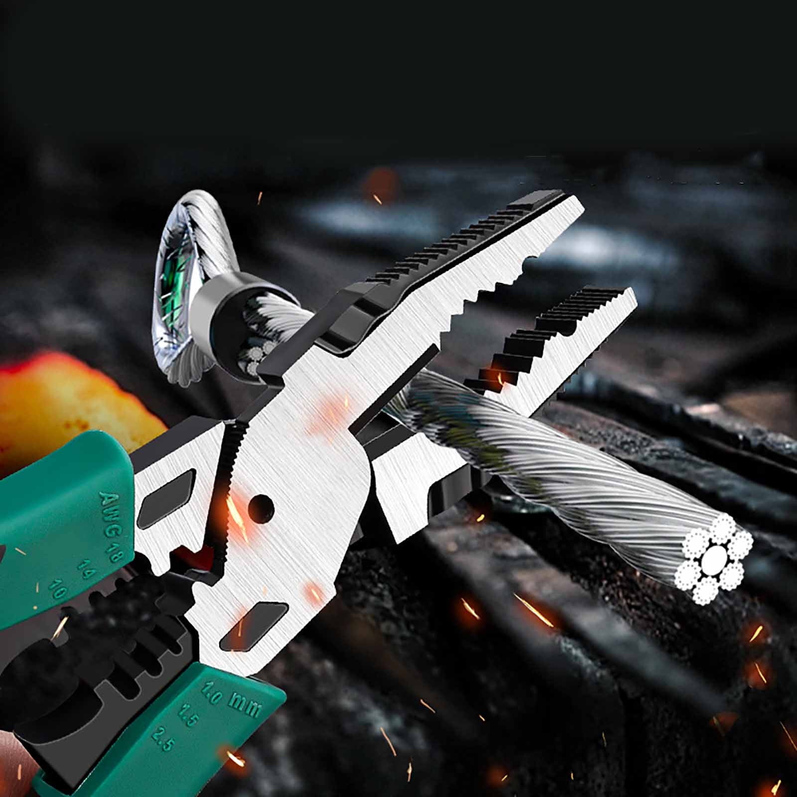 Ikohbadg Multifunctional Electrician Pliers, High Carbon Steel Cable ...
