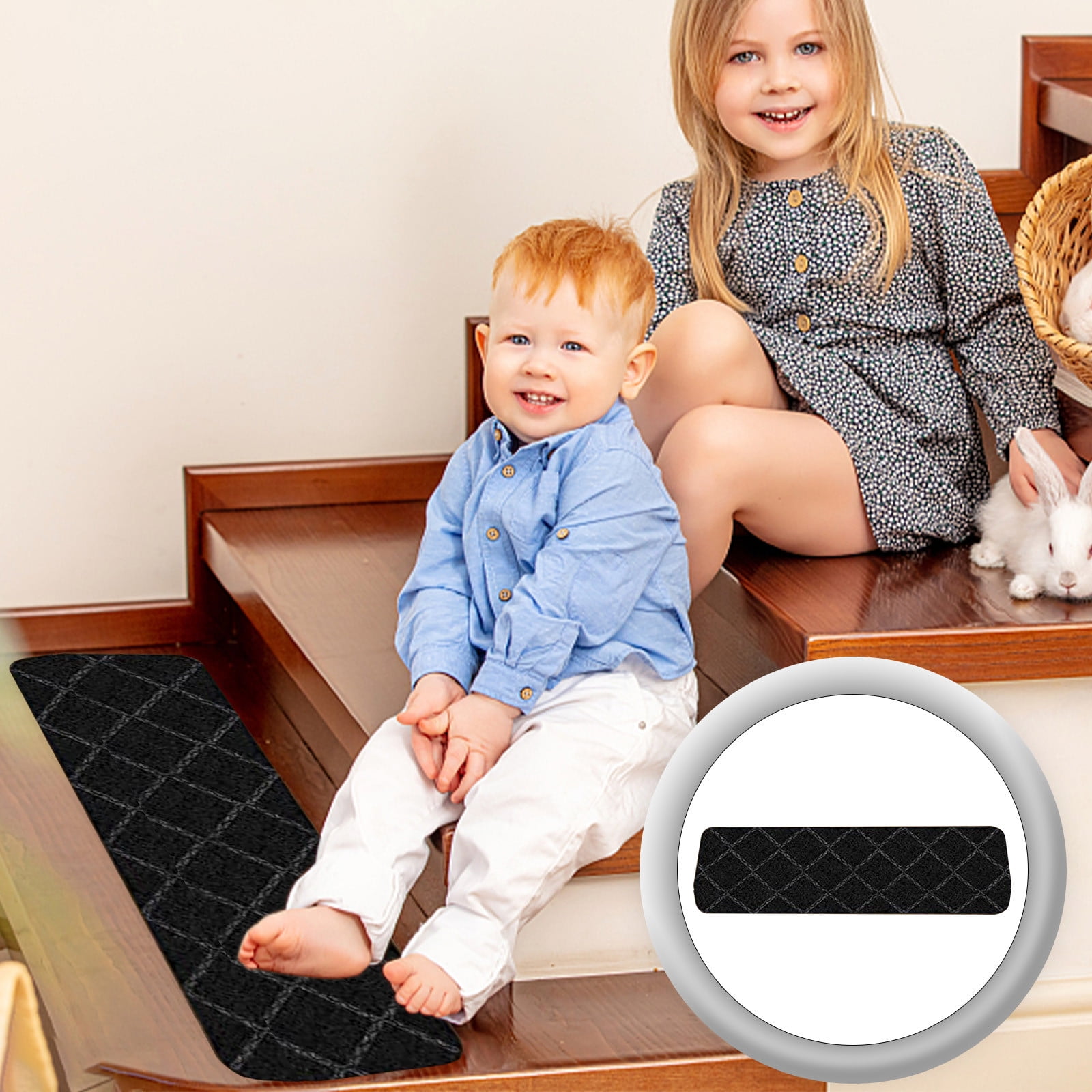 Ikohbadg Non-Slip Carpet Stair Treads with Reusable Adhesive Non ...