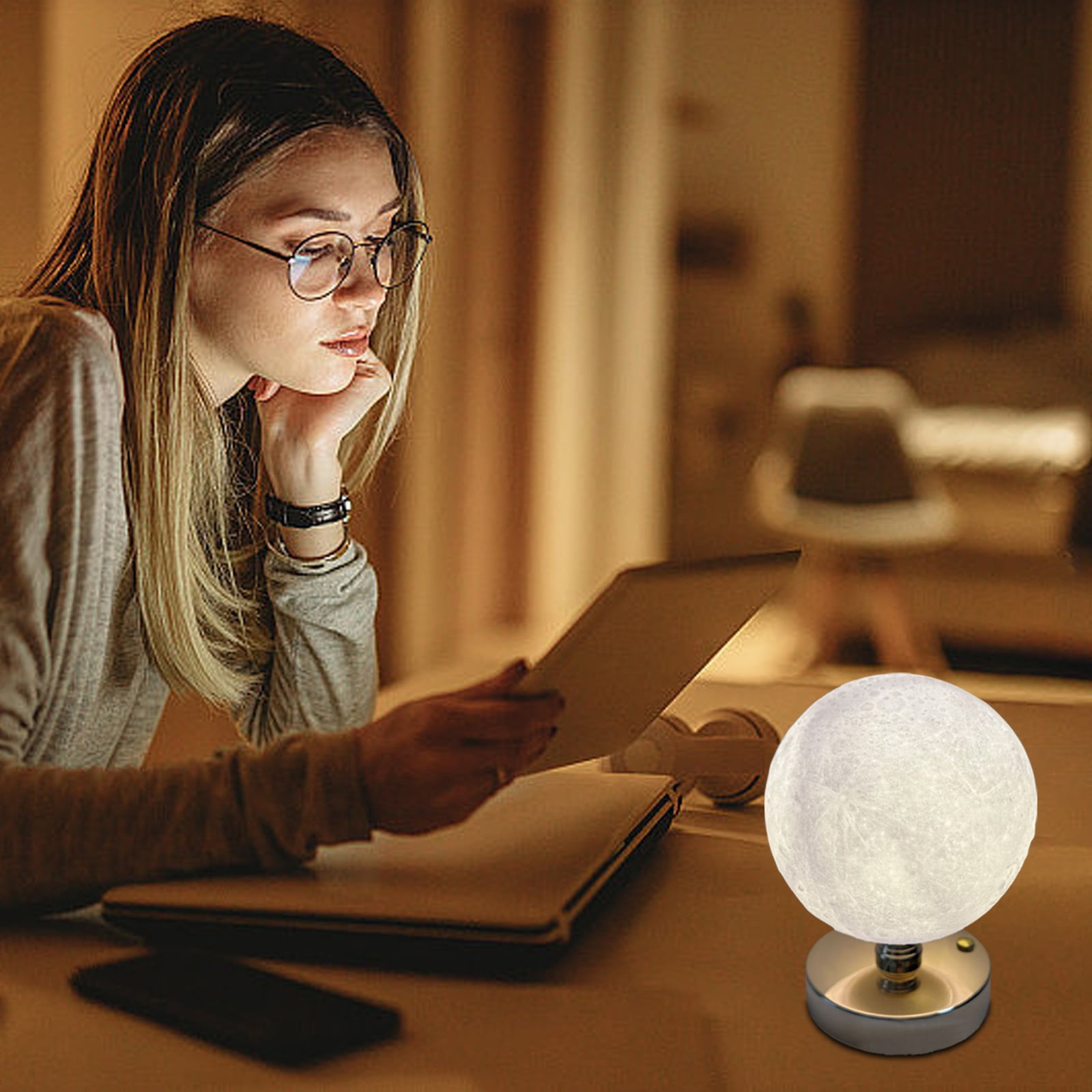 Ikohbadg Originality Metal Table Lamp with Wireless Charging Bar ...