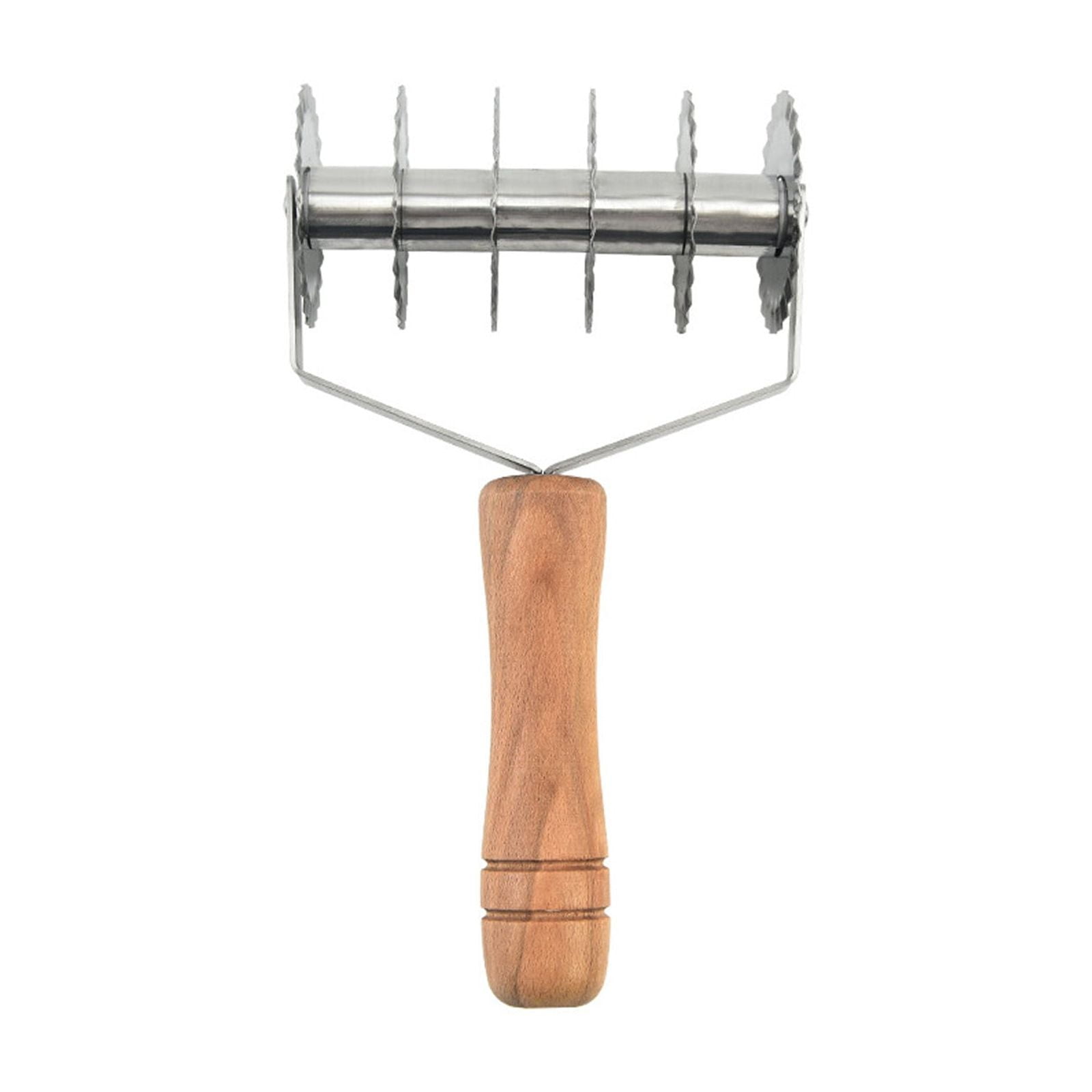 Ikohbadg Pastry Wheel, Stainless Steel Lattice Roller Cutter with Wood ...