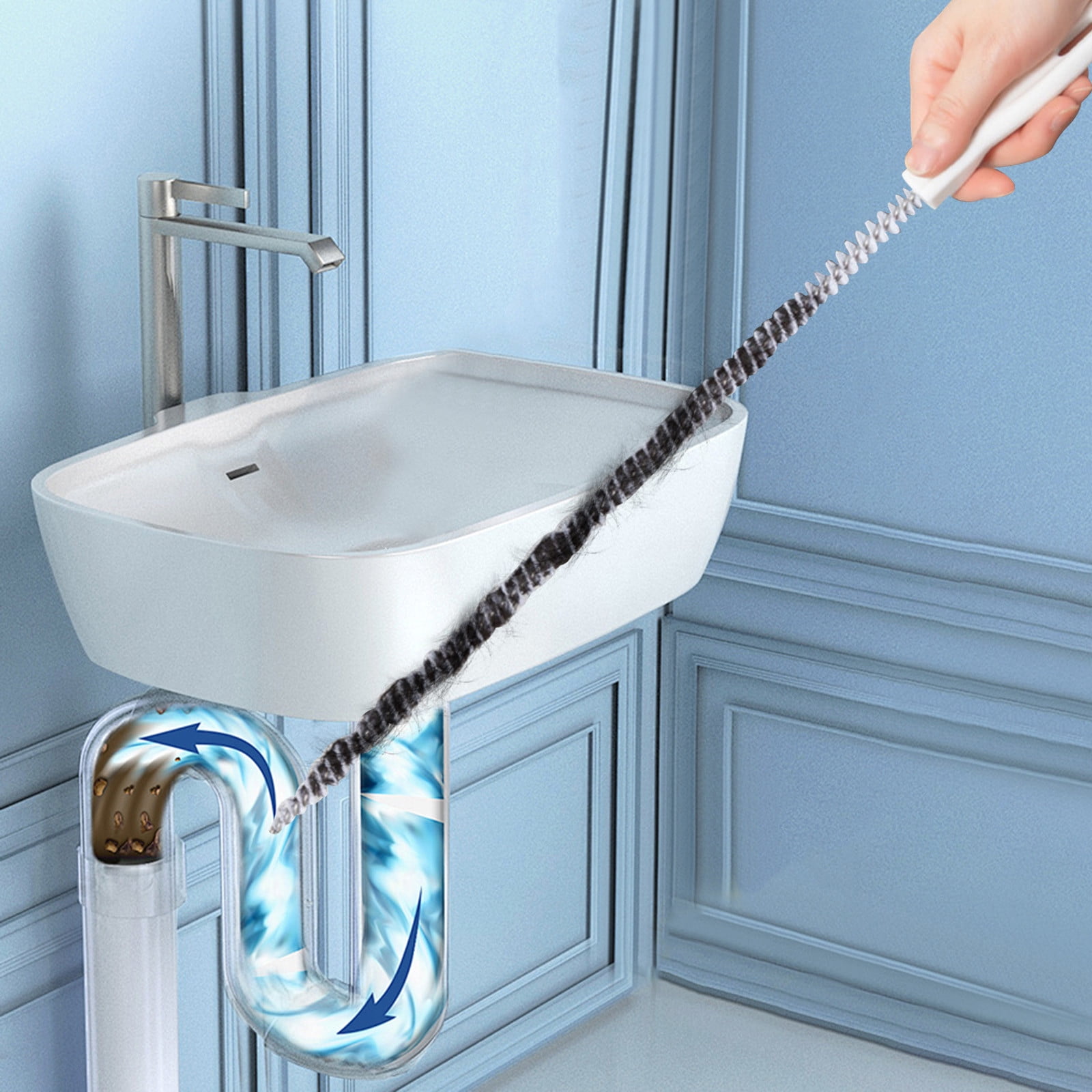 Ikohbadg Pipe Unclogger Brush, Flexible Drain Cleaner Tool for Hair ...