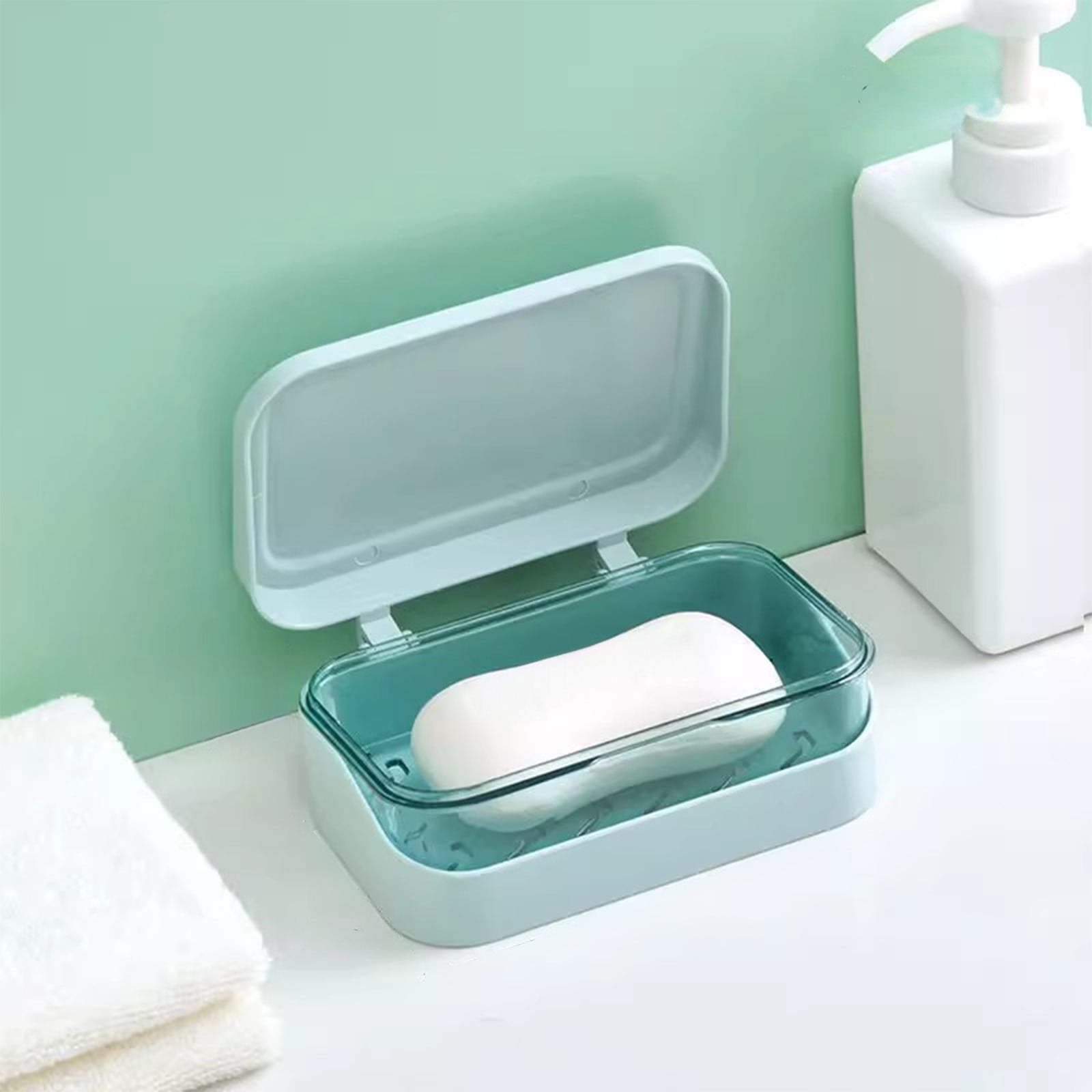 Ikohbadg Portable Soap Dish with Drainage, Handy Bathroom Soap Stand ...