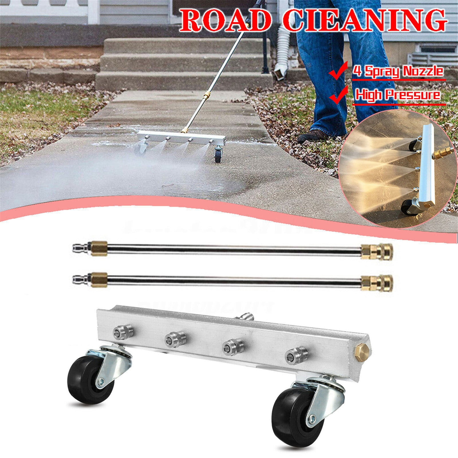 Ikohbadg Stainless Steel Road Cleaning Nozzle, 65° Fan Spray Nozzle for ...