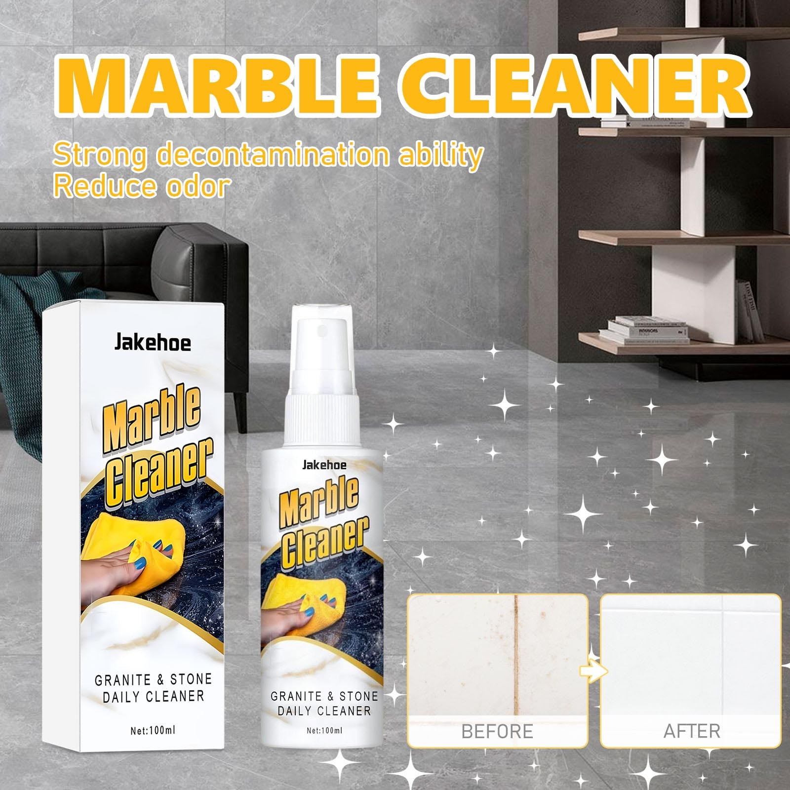 Ikohbadg Stone Stain Remover Cleaner for Quartz & Granite Countertops ...