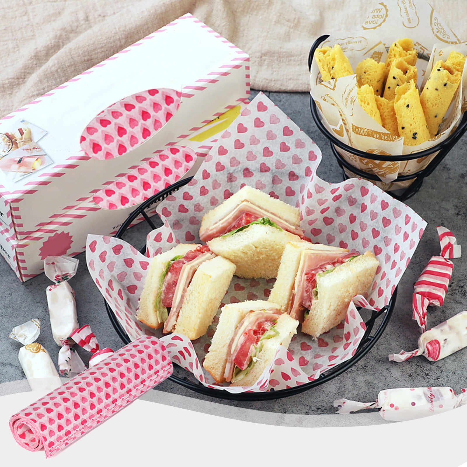 Ikohbadg Wax Paper Food Wrapping, Greaseproof Snack Paper & Baking Wax ...