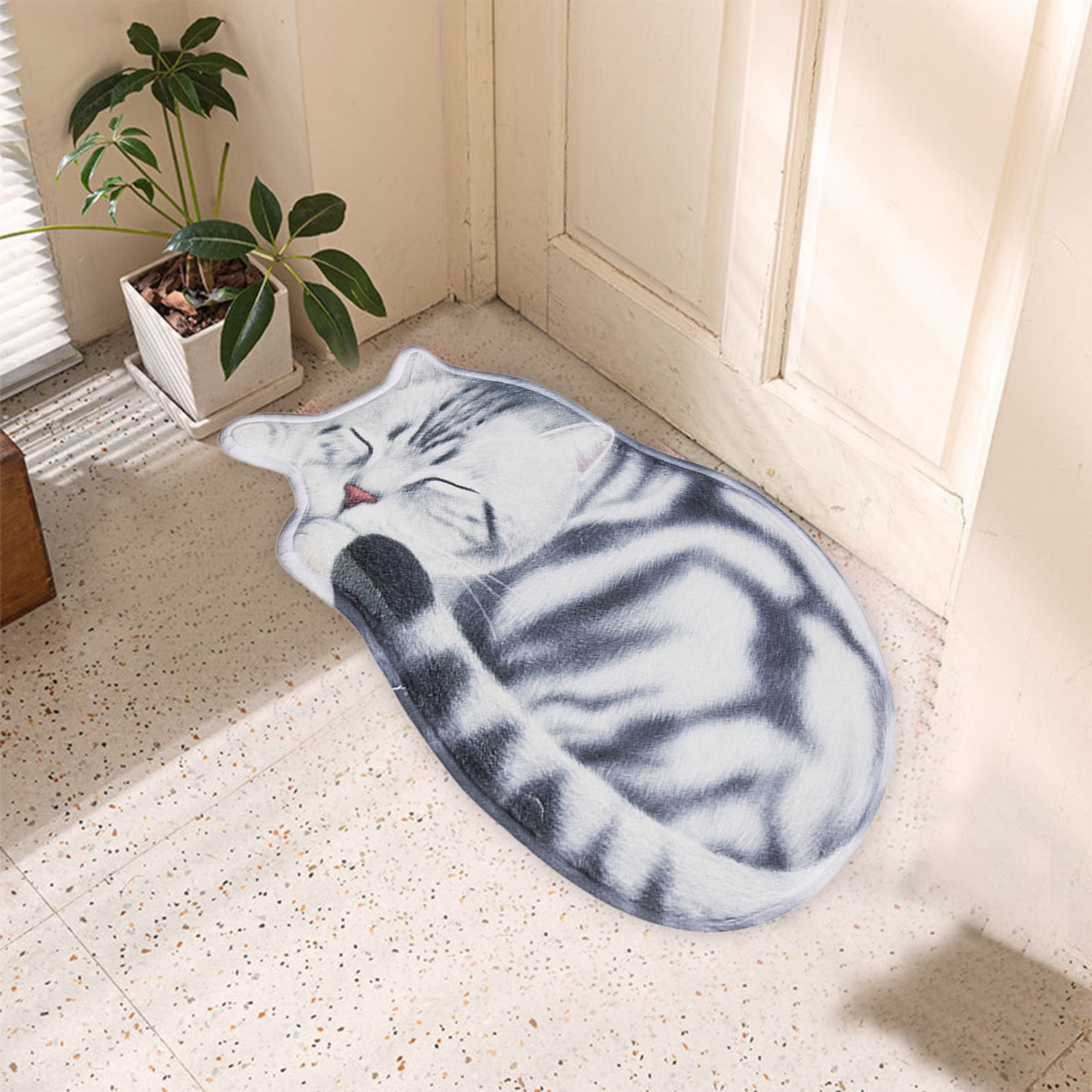 Ikohbadg Welcome Cat Front Door Mat, Funny Home Entryway Decor Indoor ...