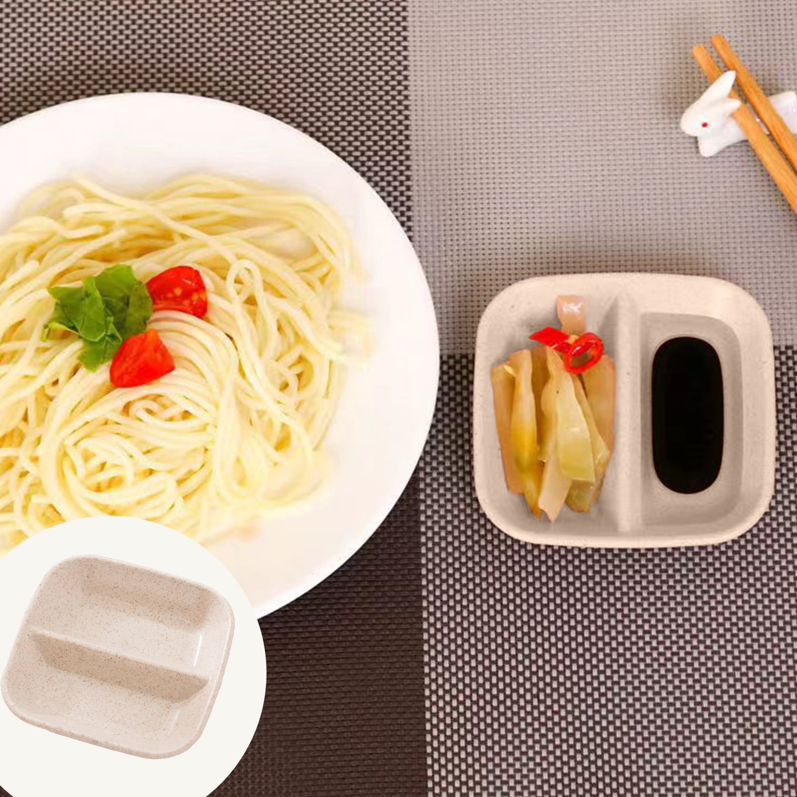 Ikohbadg Wheats Straw Seasoning Dish Household Seasoning Dip Dish Small ...
