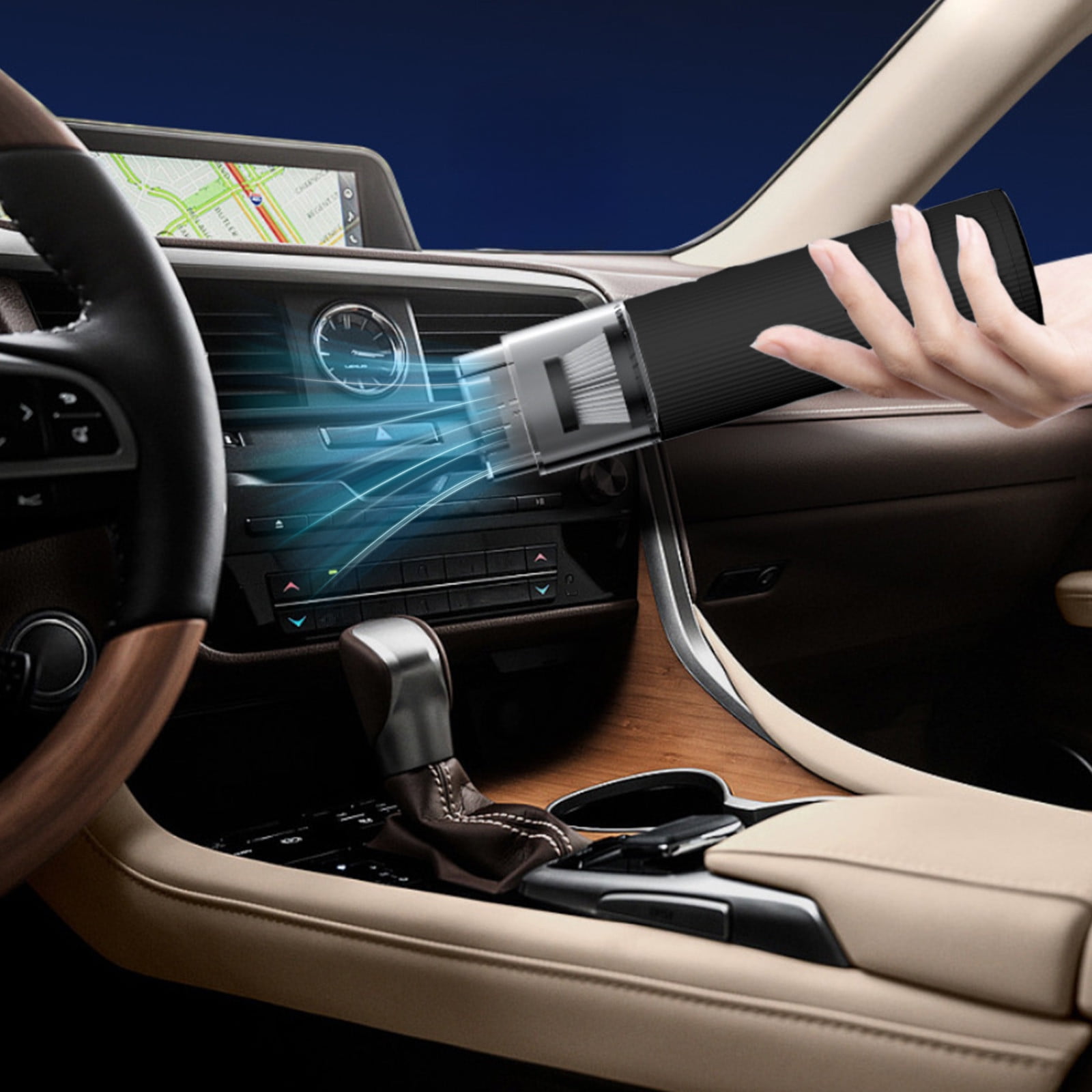 Ikohbadg Wireless Car Vacuum Cleaner with Super Large Suction Black ...