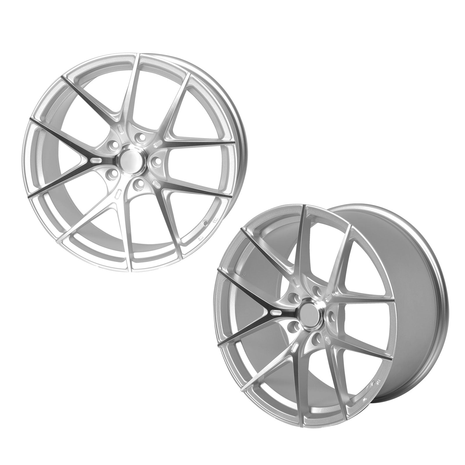 Ikon Motorsports (2) 19X8.5 +35 5X114.3 5 Split Spoke Wheels Mchine ...