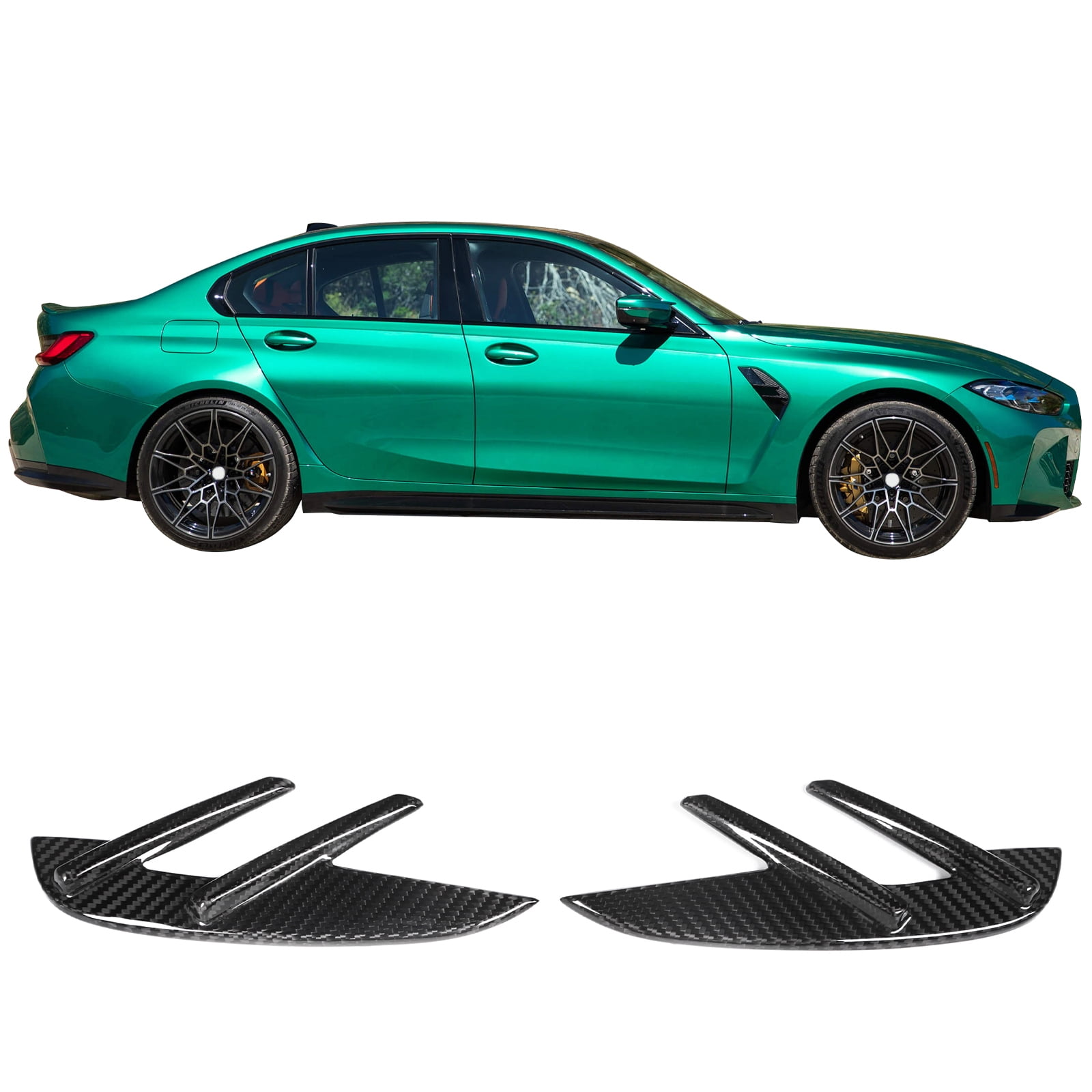 Ikon Motorsports 2PCS Front Fender Side Vents Air Wing Cover Trim ...