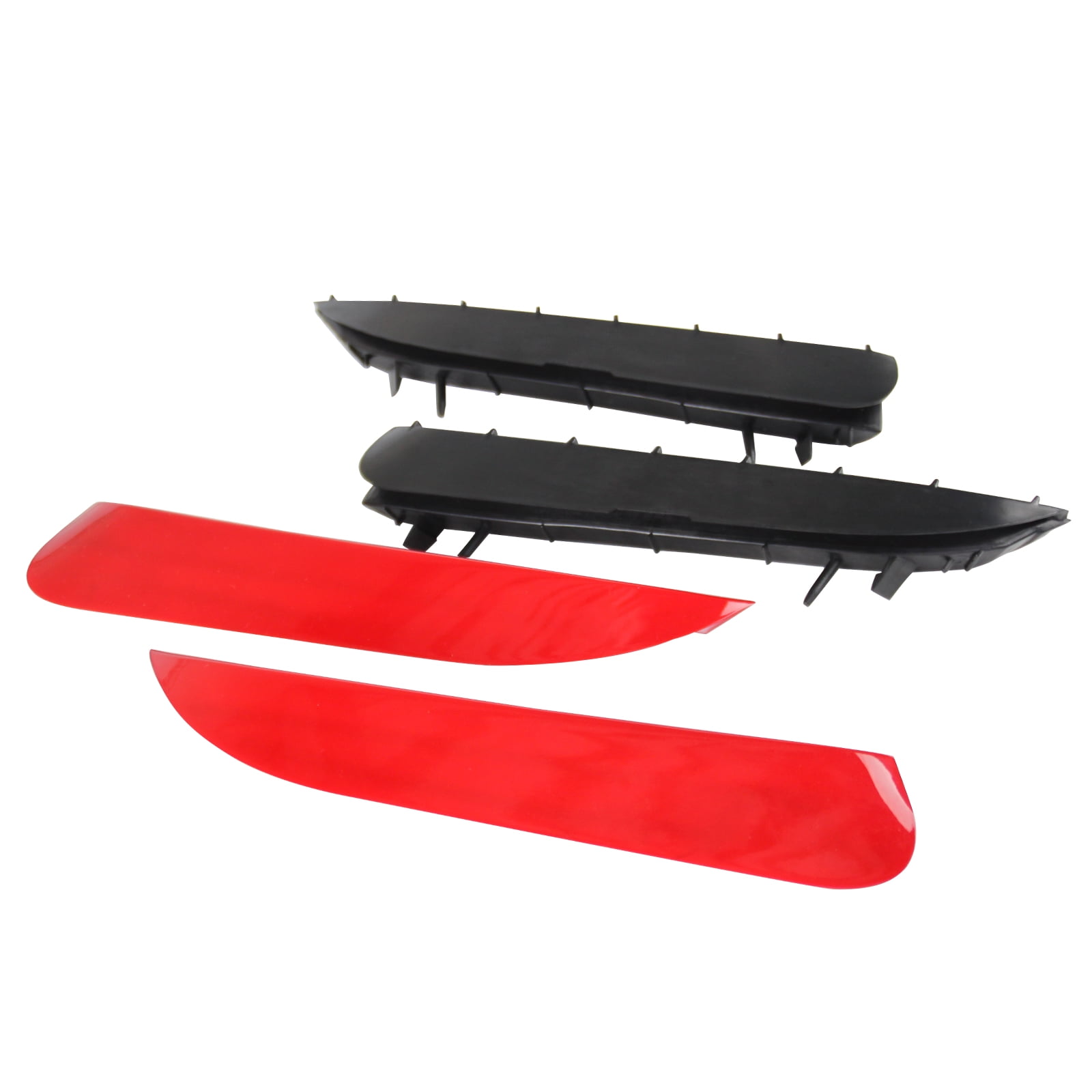 Ikon Motorsports 2PCS Rear Bumper Side Vent Canards Compatible With ...