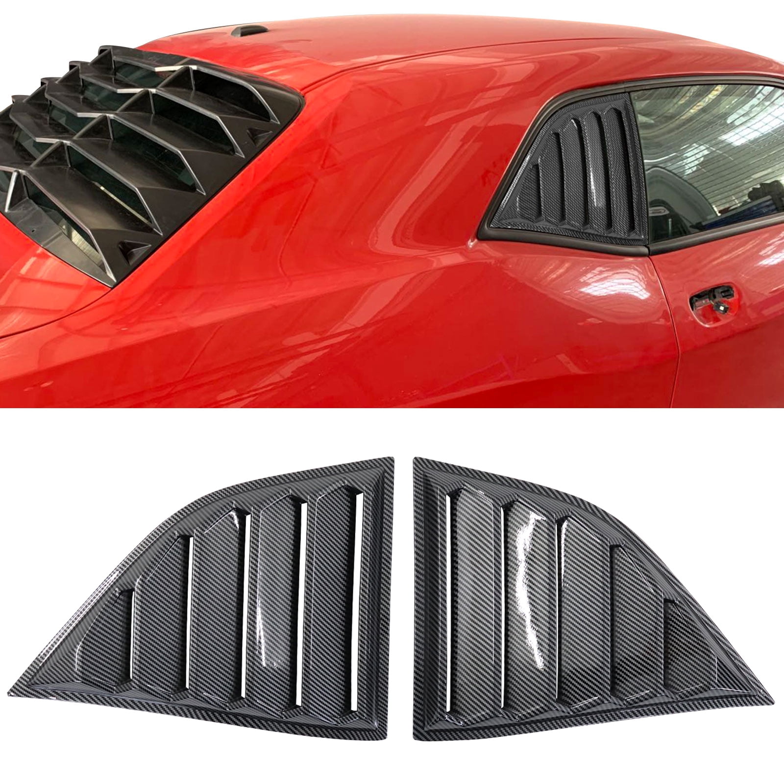 Ikon Motorsports 2PCS Side Window Louvers Air Vent Scoop Sun Shades ...