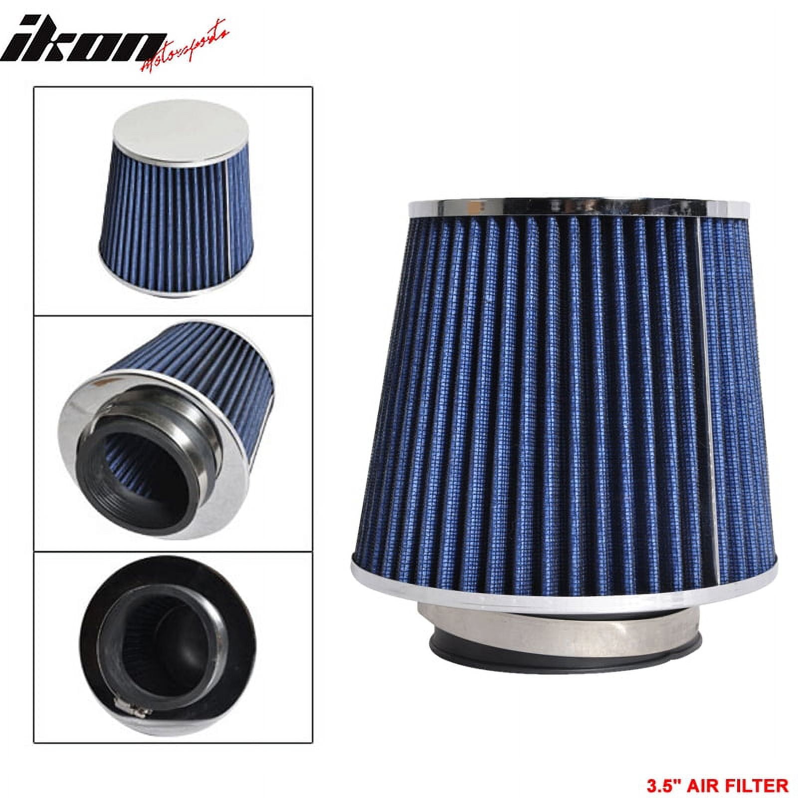 Ikon Motorsports 3.5 Inch Race Performance Cold Air Intake Cone Filter ...