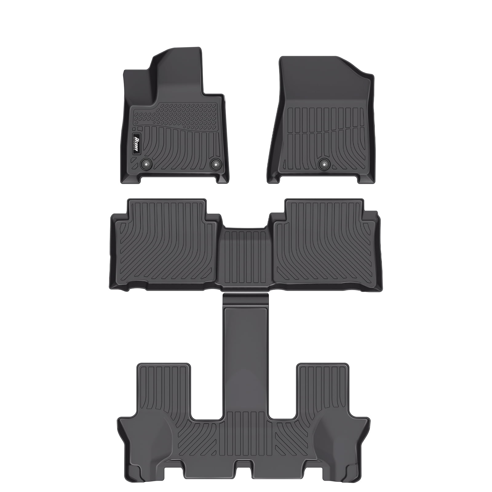 Ikon Motorsports 3D Molded TPE Floor Mats Compatible with 2024-2025 ...