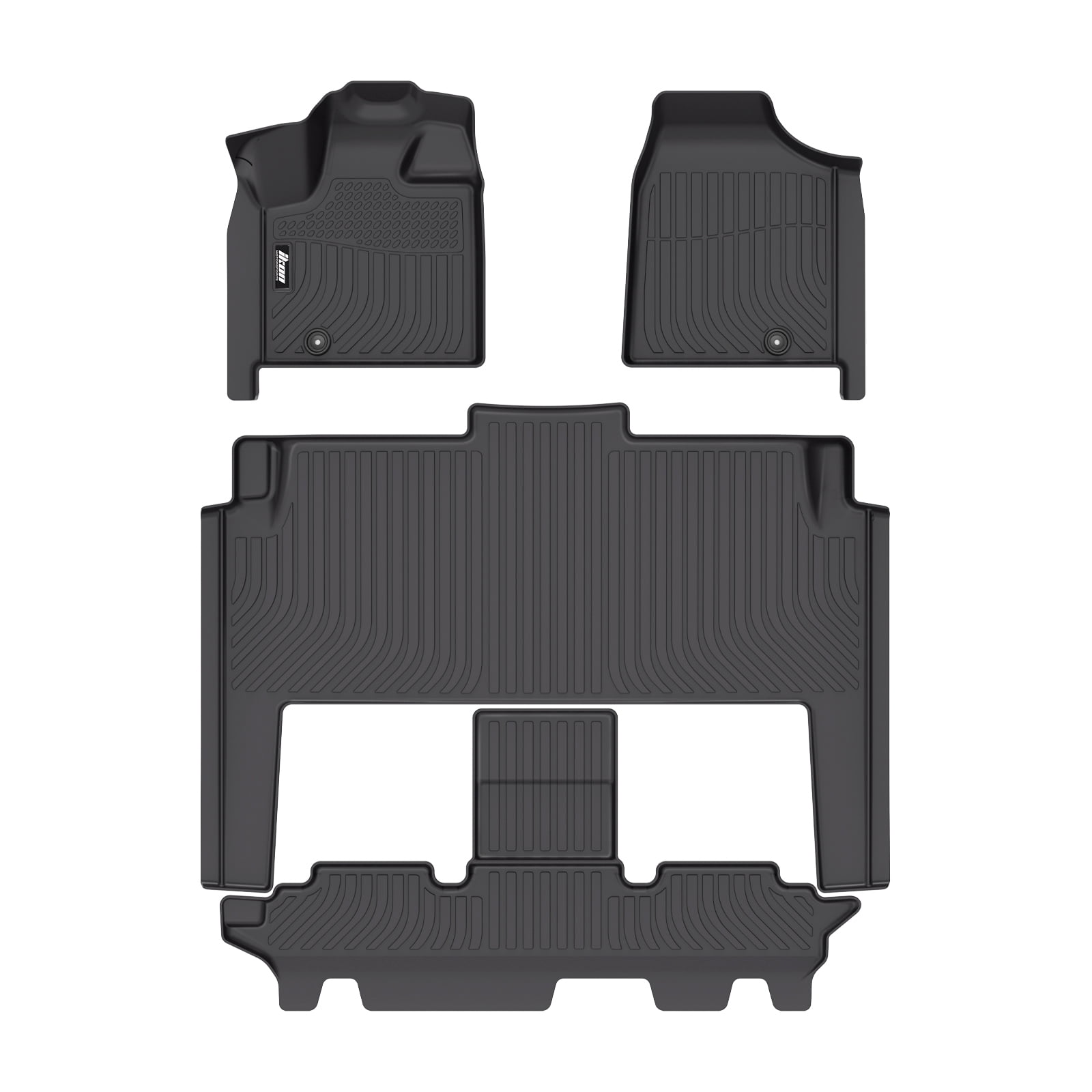 Ikon Motorsports 3D TPE Floor Mats for 2008-2020 Dodge Grand Caravan ...