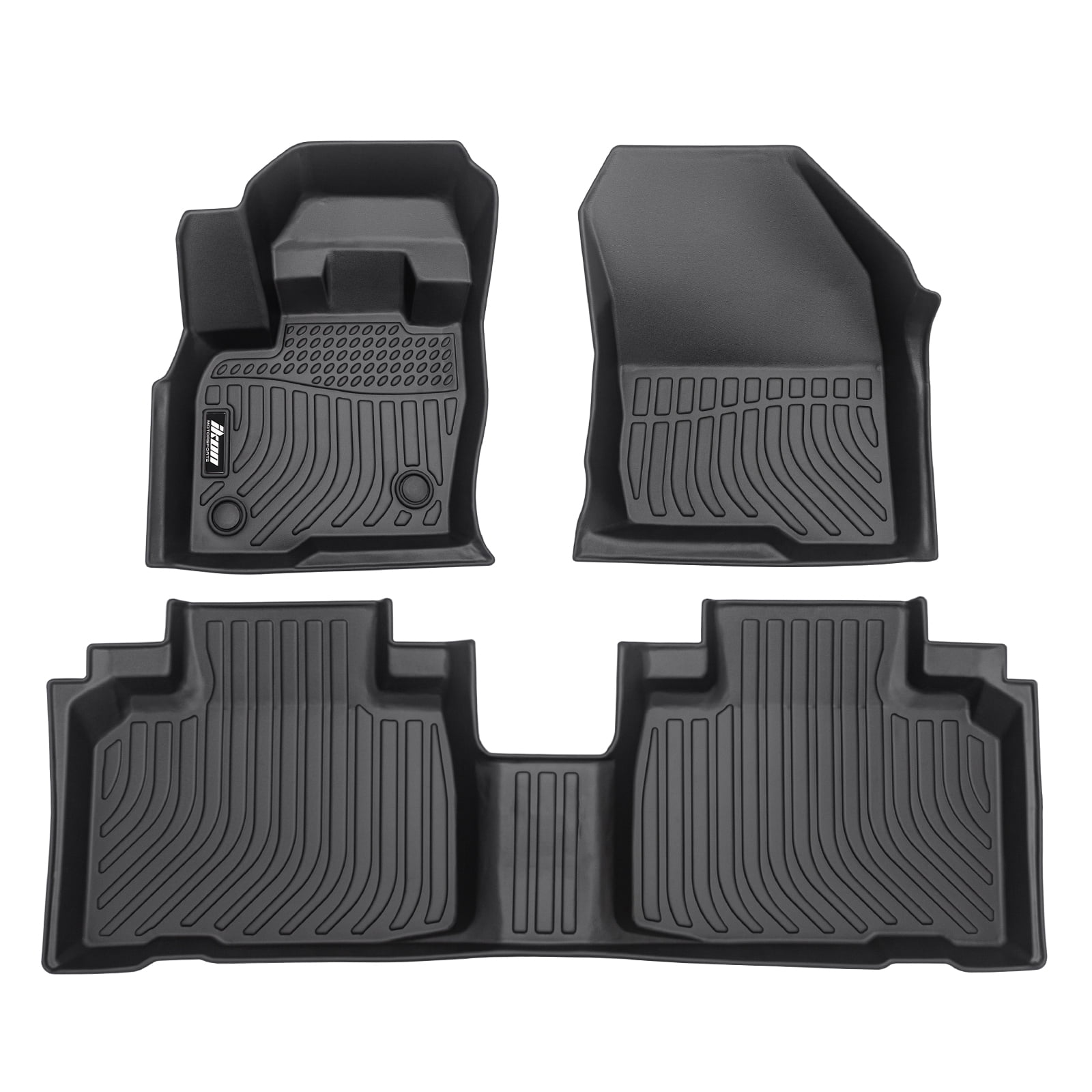 Ikon Motorsports 3D TPE Floor Mats Compatible With 2015-2024 Ford Edge ...