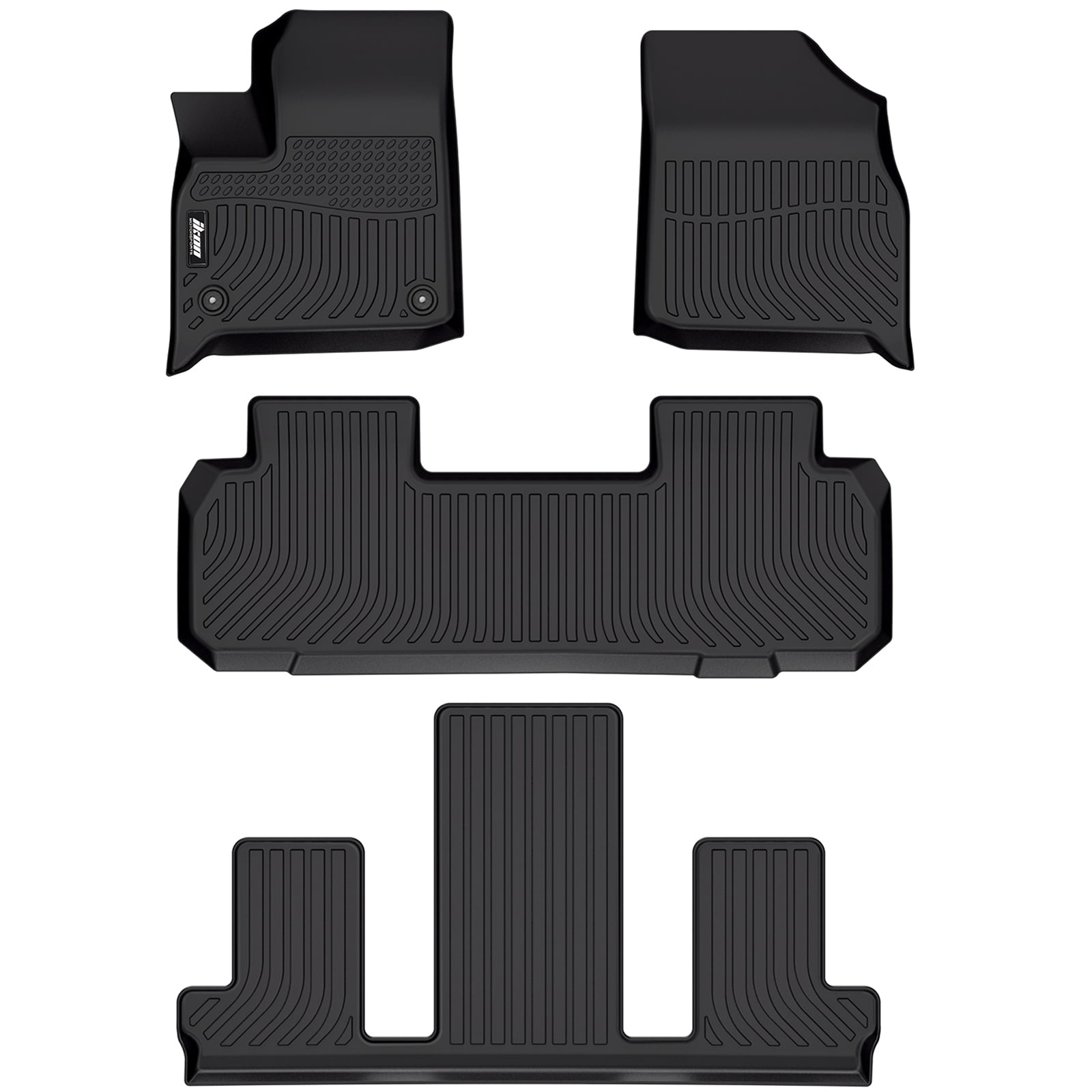 Ikon Motorsports 3D TPE Floor Mats Compatible With 2018-2024 Chevrolet ...