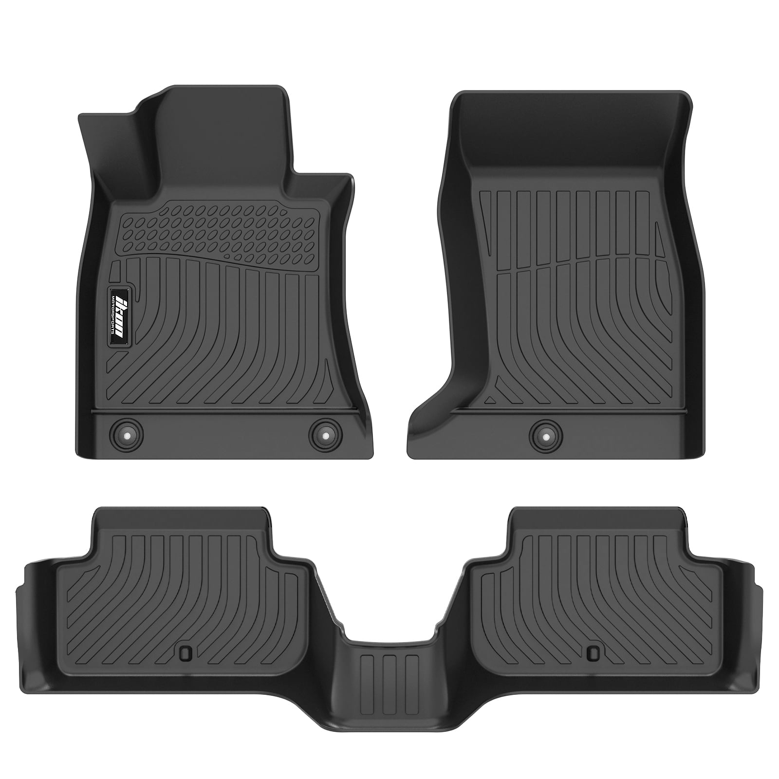 Ikon Motorsports 3D TPE Floor Mats Compatible With 2019-2025 Genesis ...