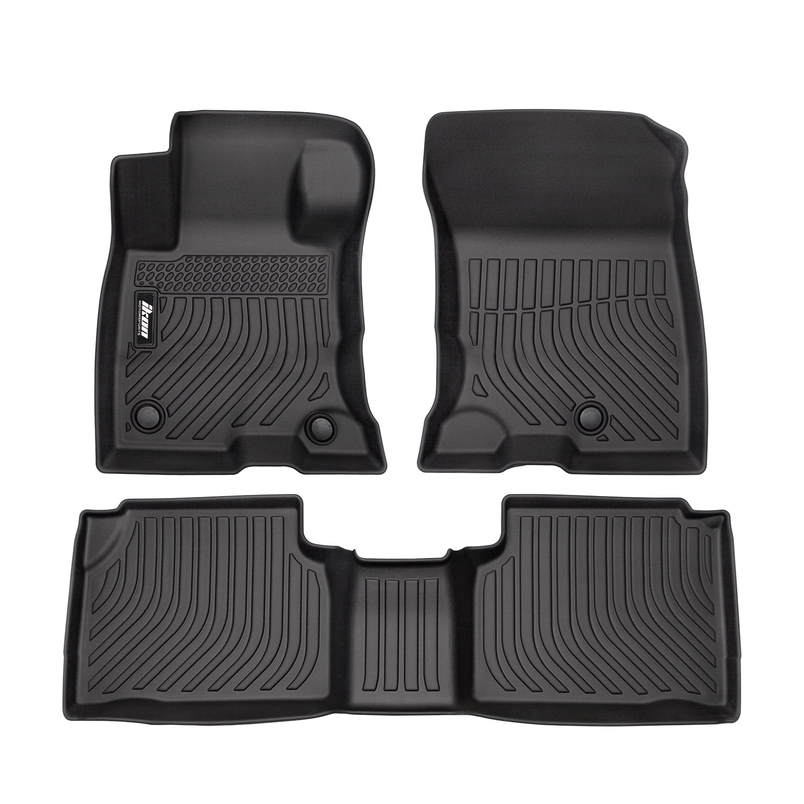 Ikon Motorsports 3D TPE Floor Mats Compatible With 2020-2024 Ford ...