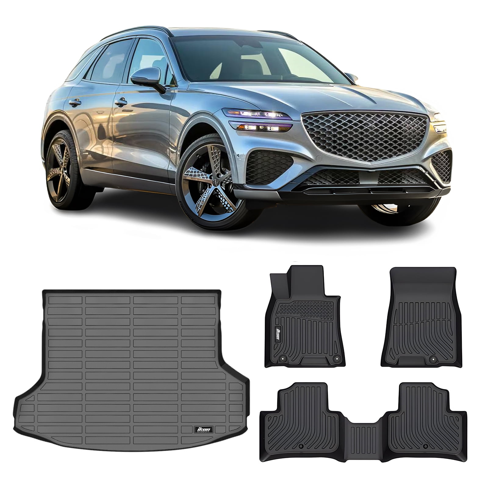 Ikon Motorsports 3D TPE Floor Mats + Trunk Mat, Compatible with 2022 ...