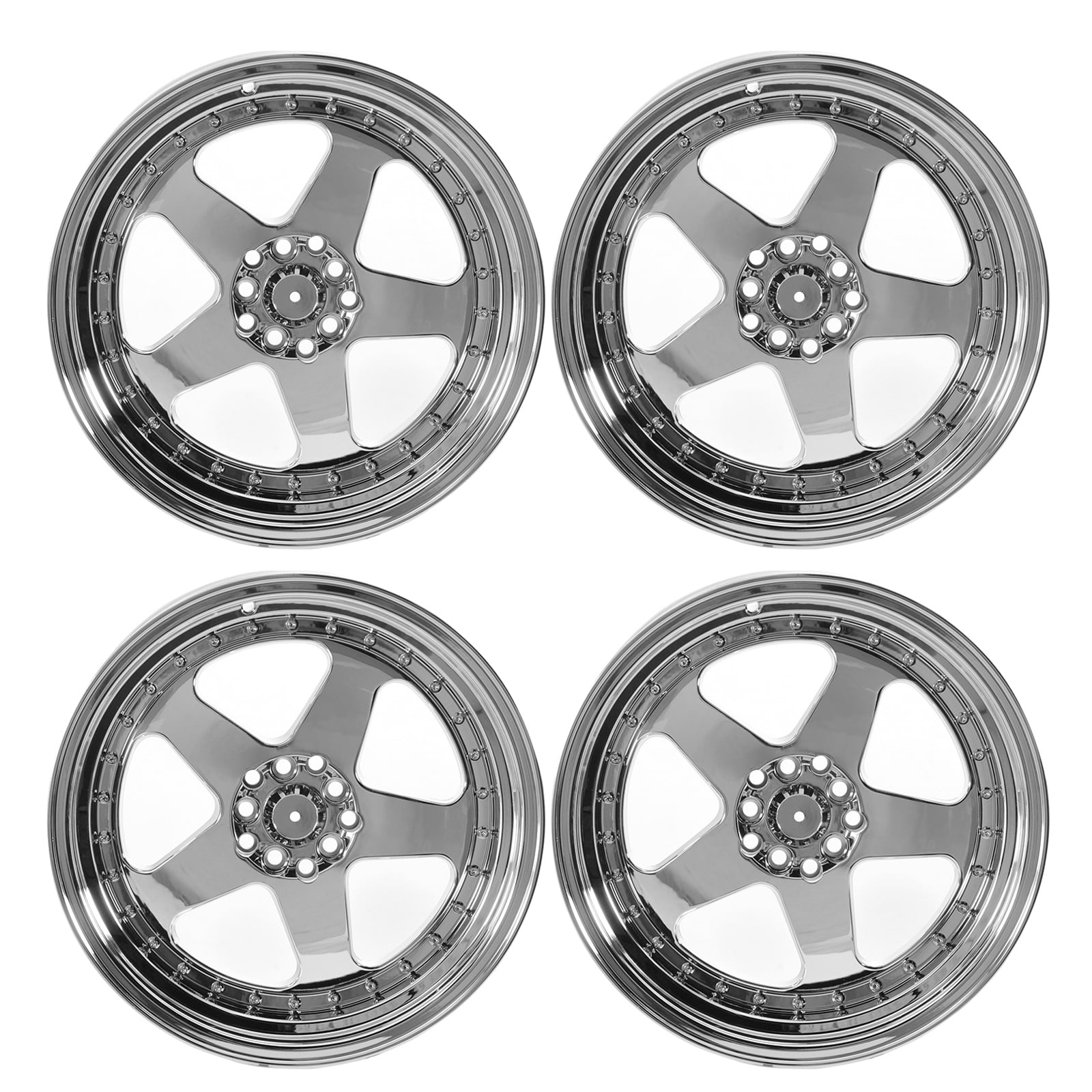 Ikon Motorsports (4) 18X9.0 +30 5X100 / 5X114.3 Step Lip 5 Spoke Wheels ...