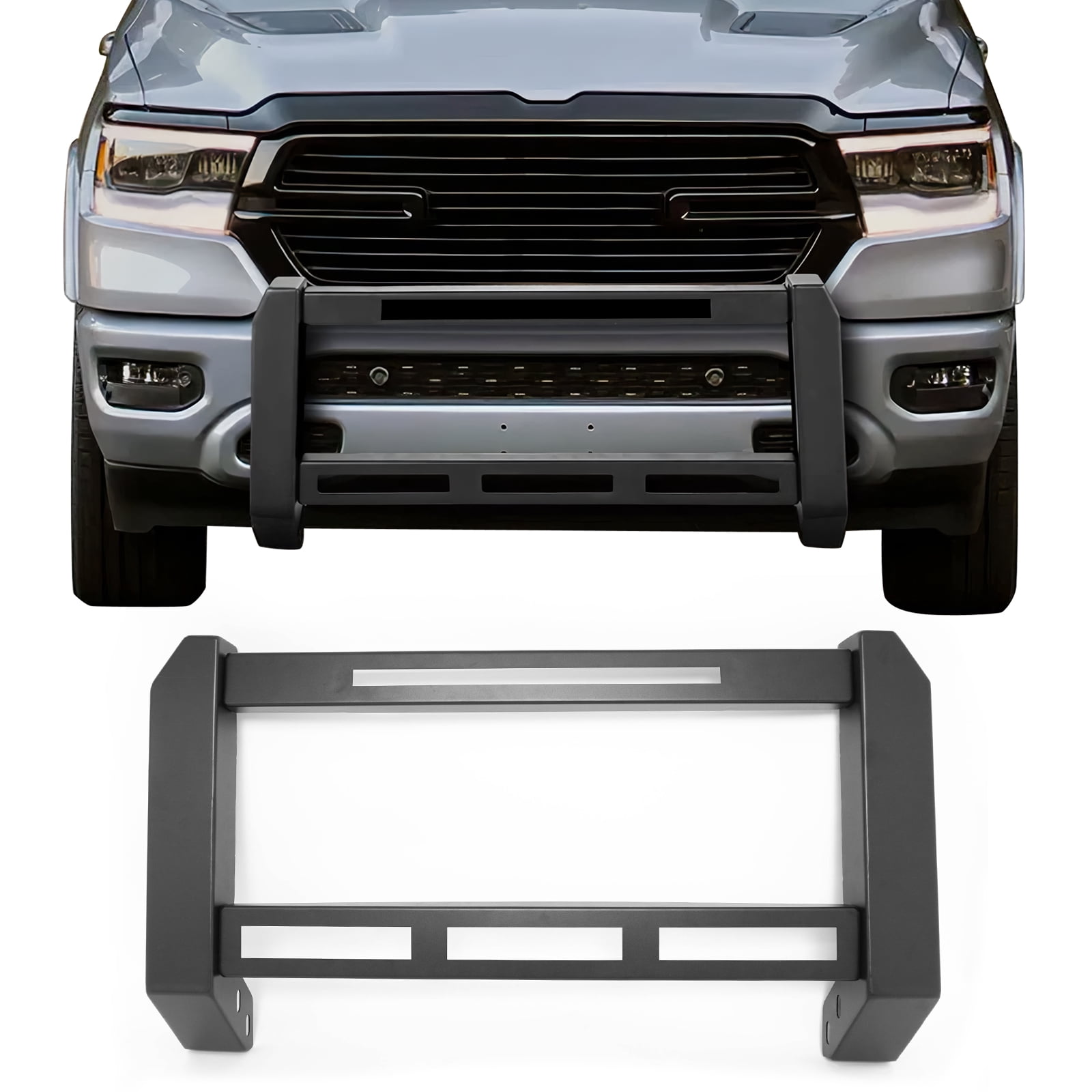 Ikon Motorsports Bull Bar Front Push Brush Bumper Grille Guard ...