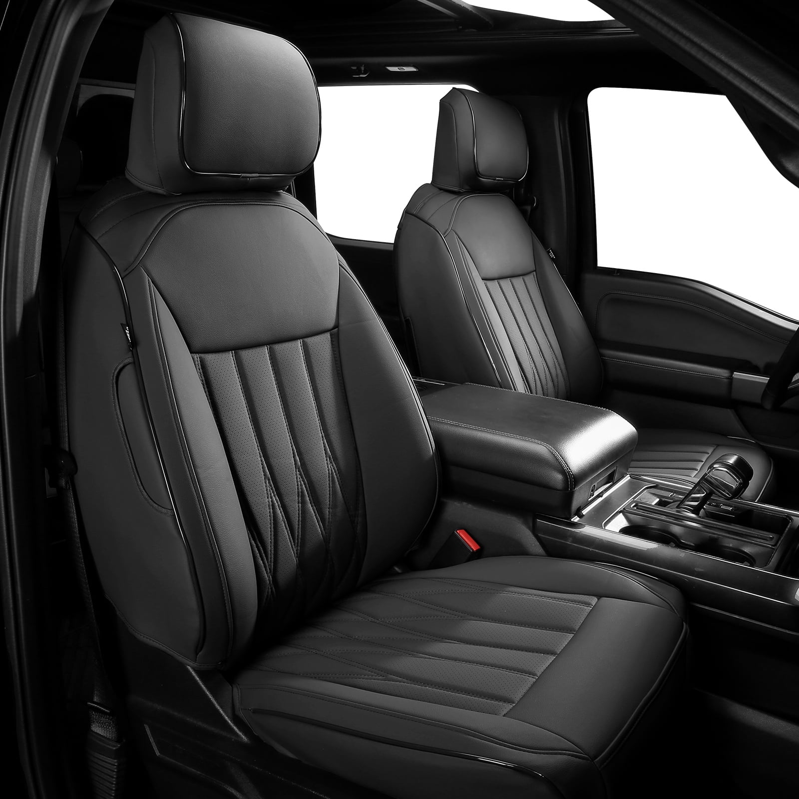 Ikon Motorsports Car Front Row Seat Covers Fits 2021-2026 Ford F-150 ...