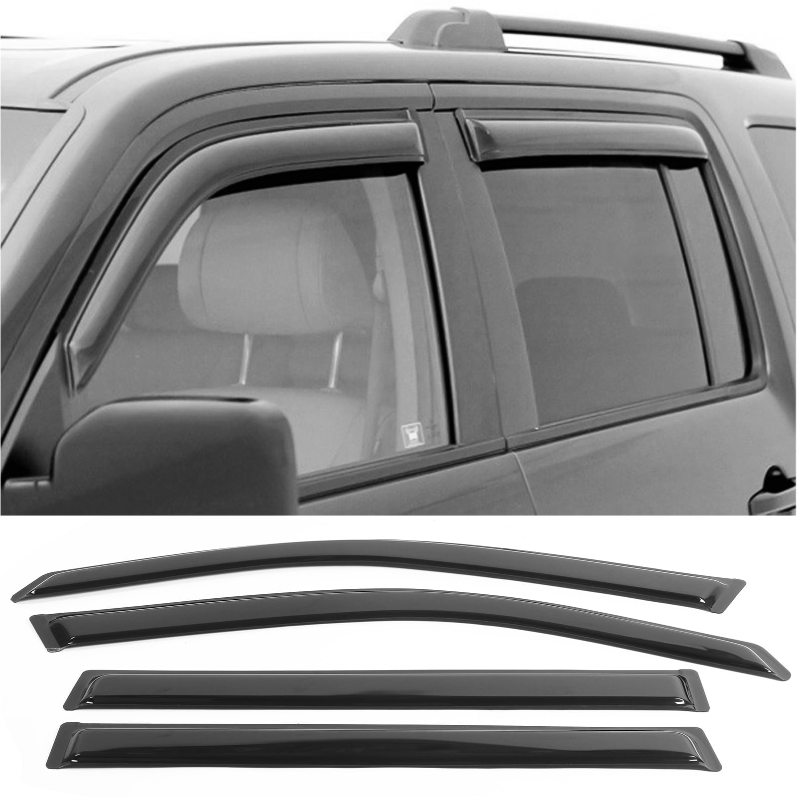 Ikon Motorsports Compatible with 03-08 Honda Pilot Acrylic Window ...