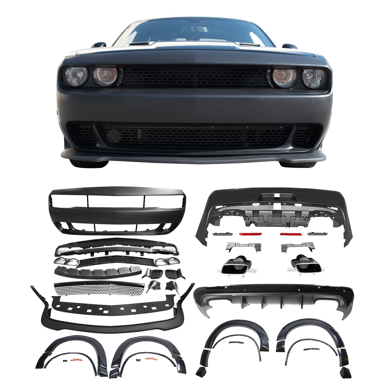 Ikon Motorsports Compatible with 2008-2014 Dodge Challenger 2015+ SRT ...