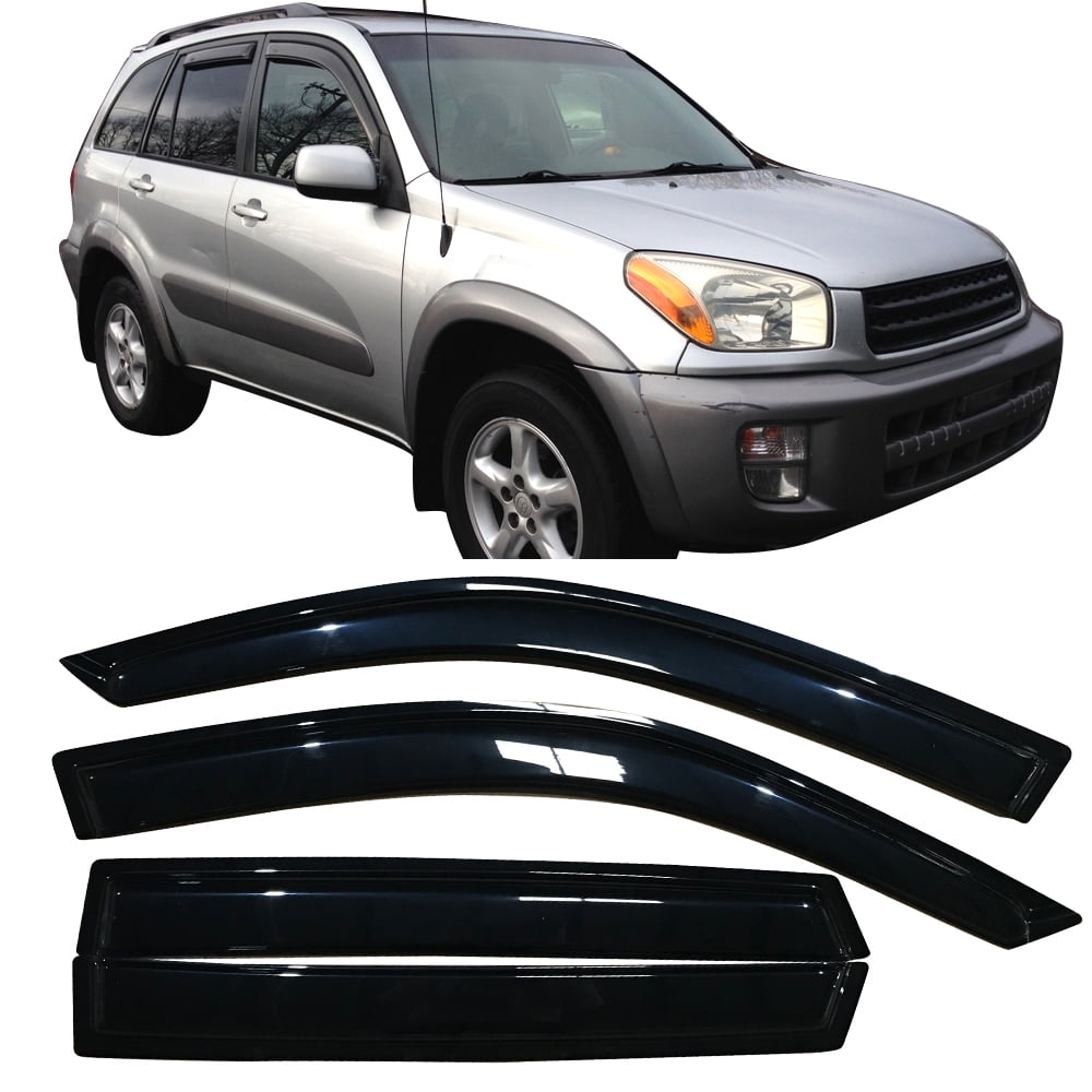 Ikon Motorsports Compatible with 01-05 Toyota RAV4 Window Vent Visor ...