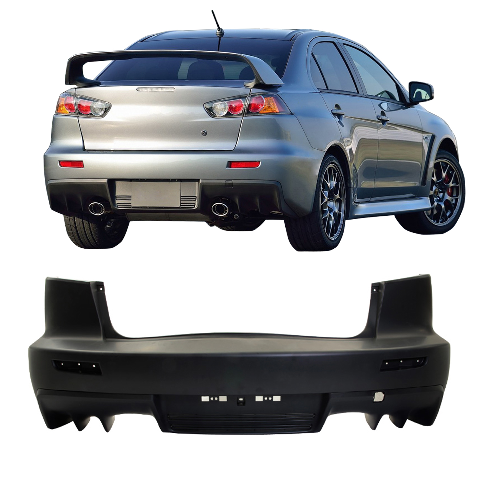 Ikon Motorsports Compatible with 08-15 Mitsubishi Lancer EVO X Style ...