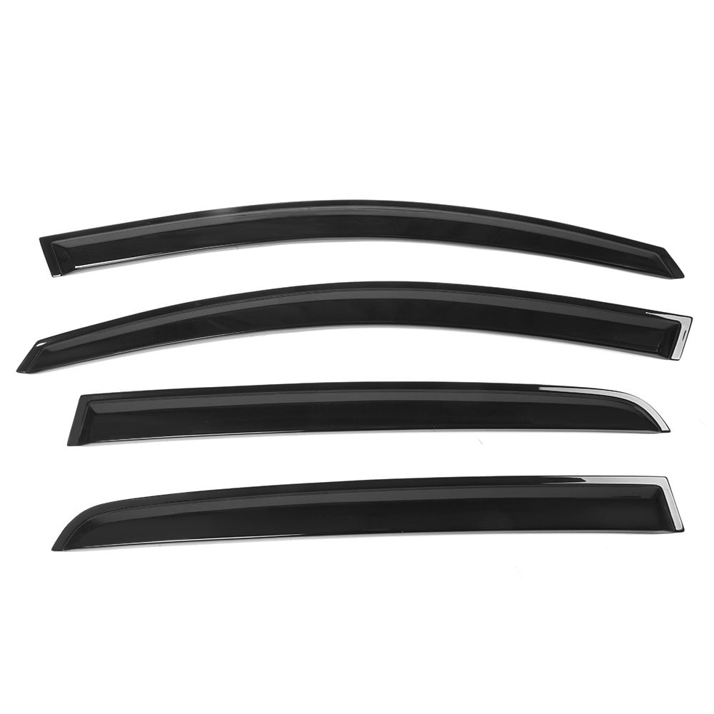 Ikon Motorsports Window Vent Visor, Smoke Acrylic Rain Guard for 10-14 ...