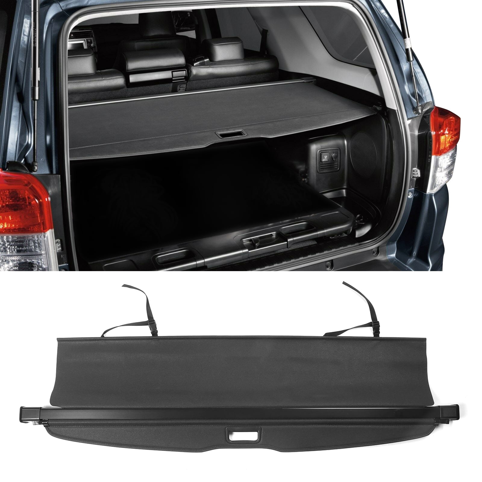 Ikon Motorsports Compatible with 10-23 Toyota 4Runner Retractable Black ...