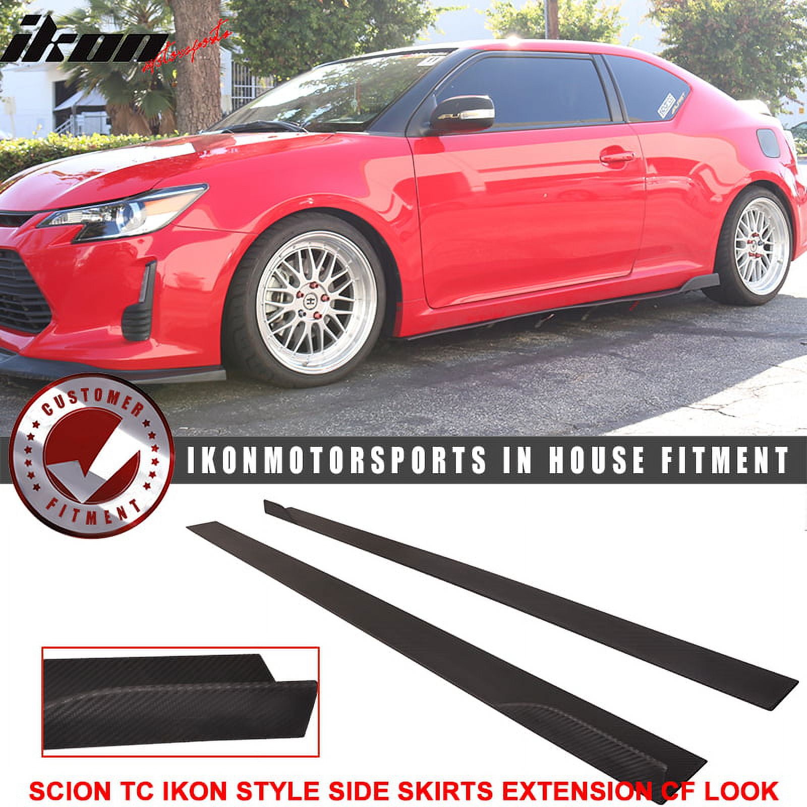 Ikon Motorsports Compatible with 11-16 Scion TC IKON Style Side Skirt ...