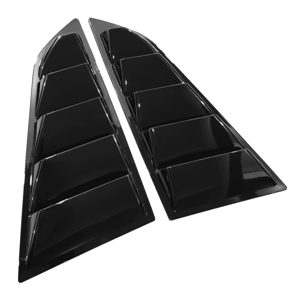 Ikon Motorsports Compatible with 14-19 Chevy Corvette C7 Classic Style Side Window Louvers Pair ...