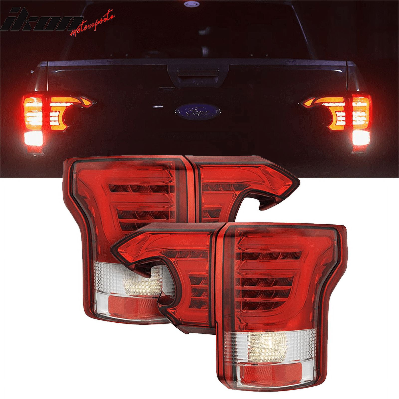 Ikon Motorsports Compatible with 15-17 Ford F150 Sequential LED Tail ...