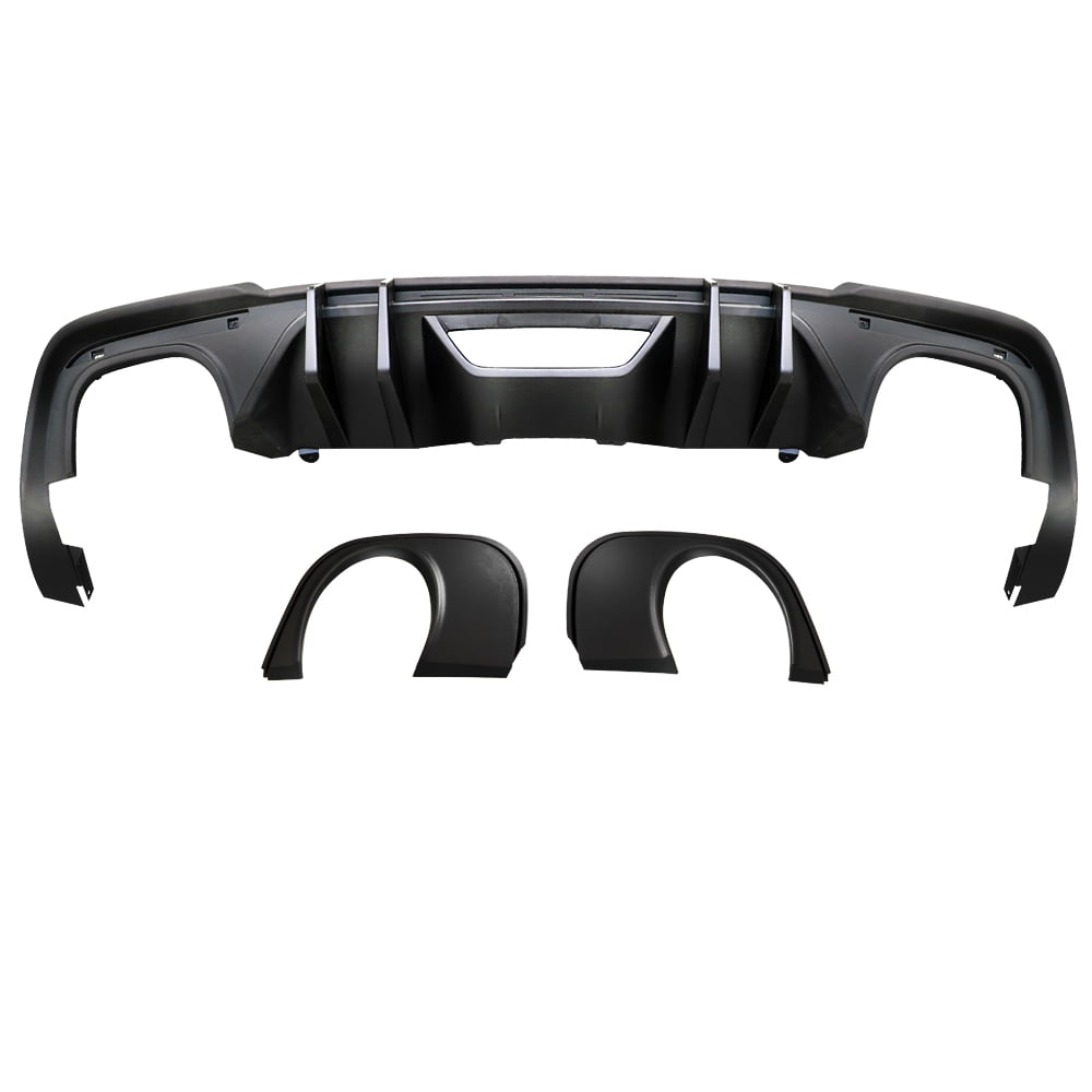 Ikon Motorsports Compatible with 18-23 Ford Mustang Rear Diffuser ...