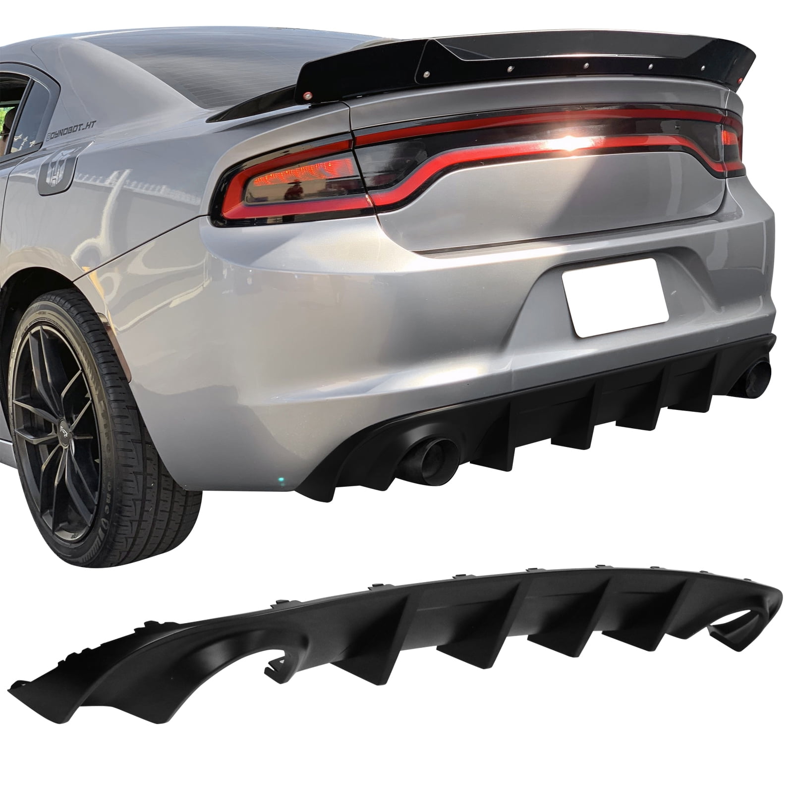 Ikon Motorsports Compatible with 2015-2023 Dodge Charger Rear Bumper ...
